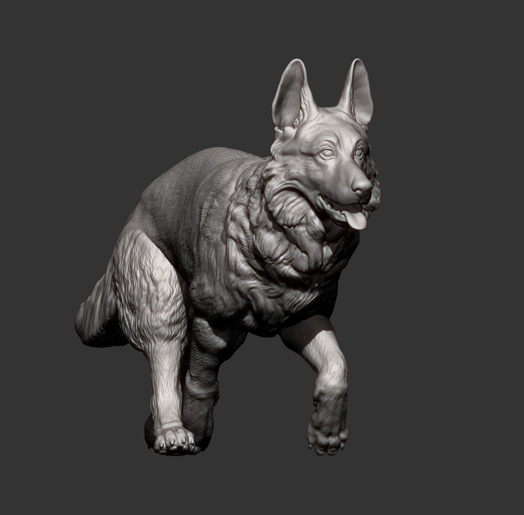 German Shepherd 3D Print Model by Alexander3dart