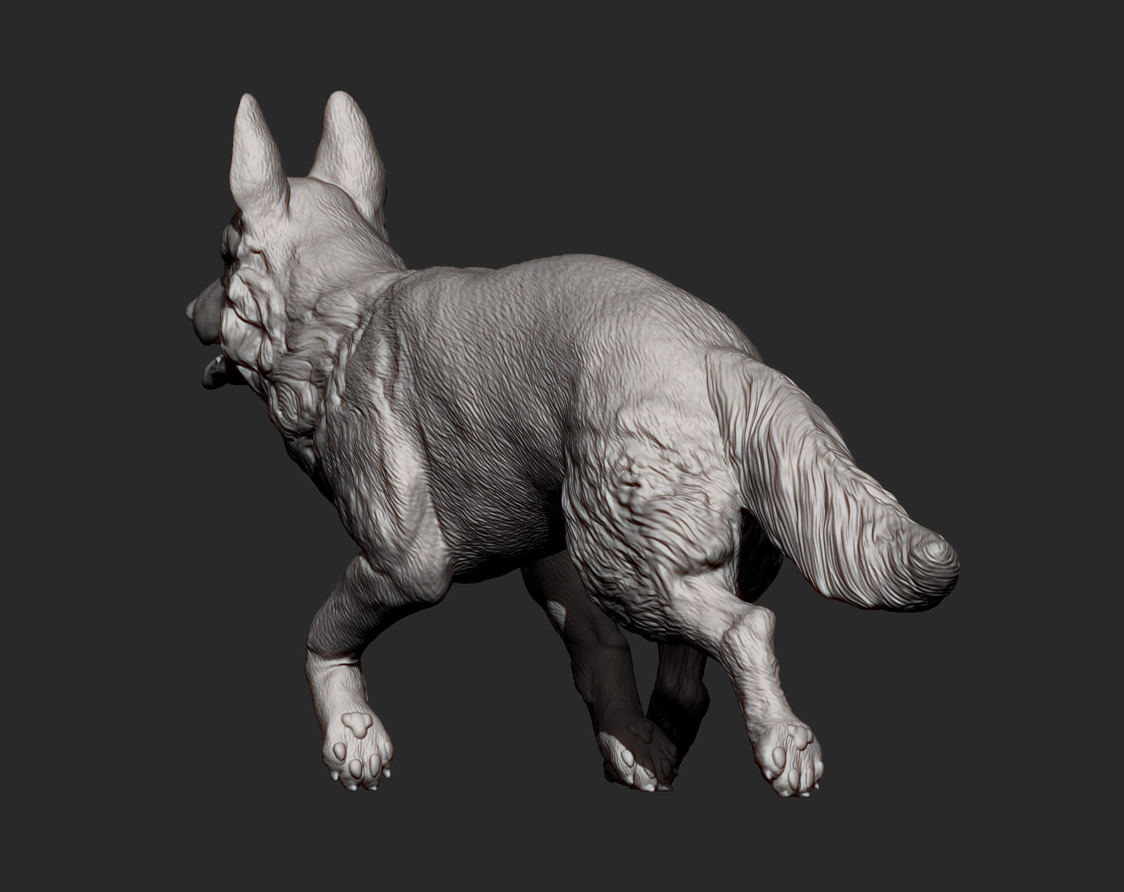 German Shepherd 3D Print Model by Alexander3dart