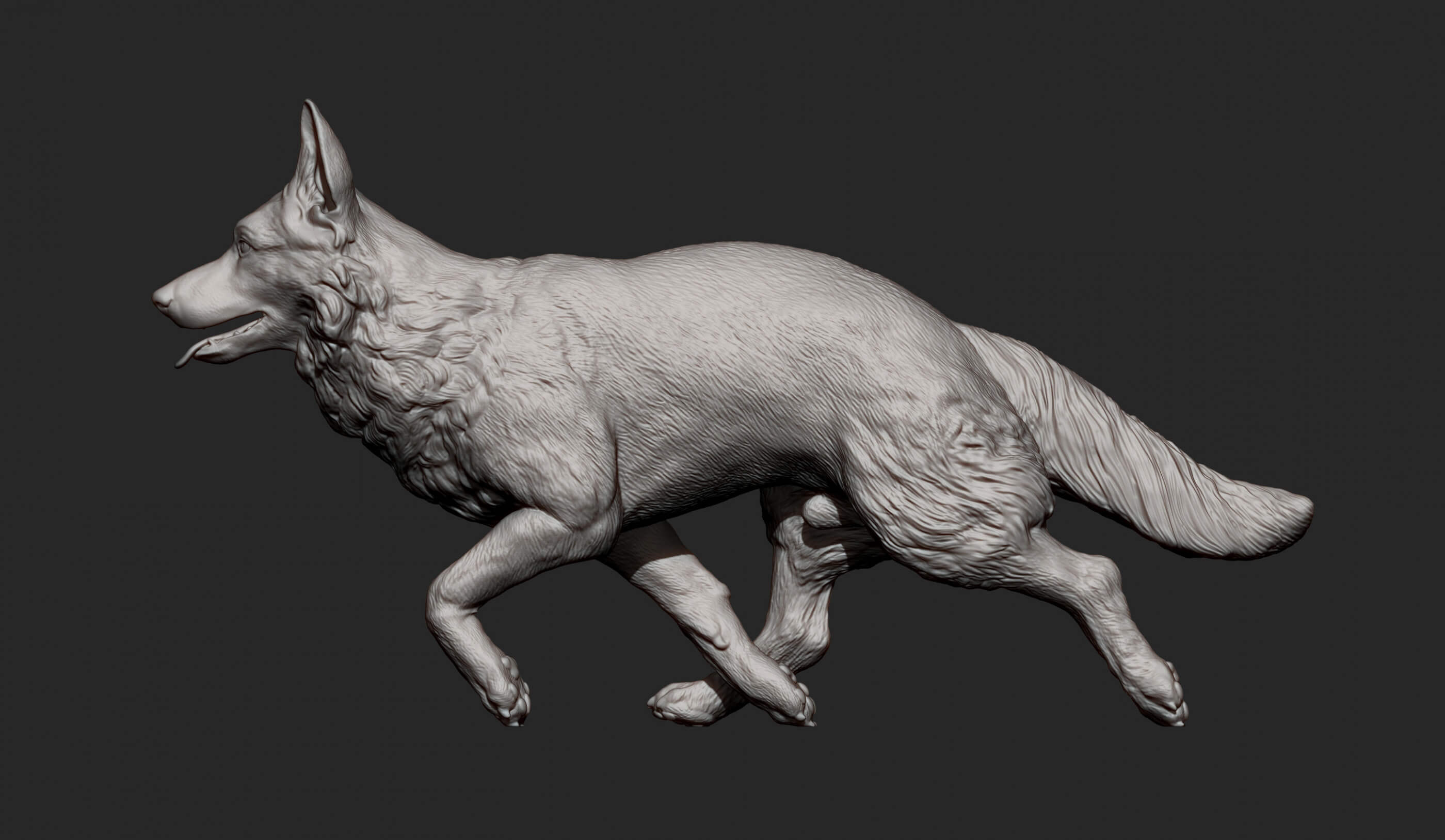 German Shepherd 3D Print Model by Alexander3dart