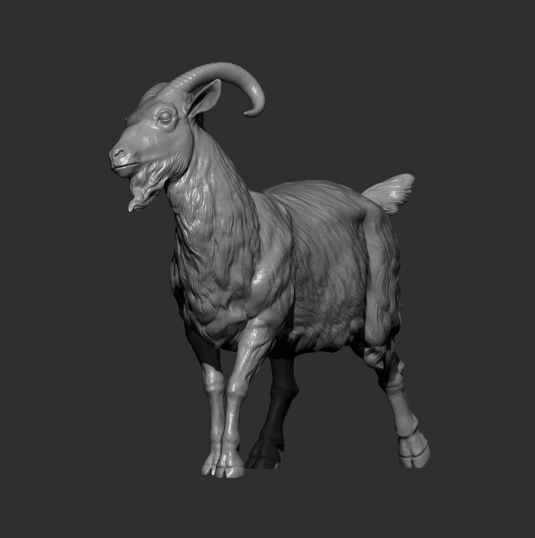 Goat 3D Print Model by Alexander3dart