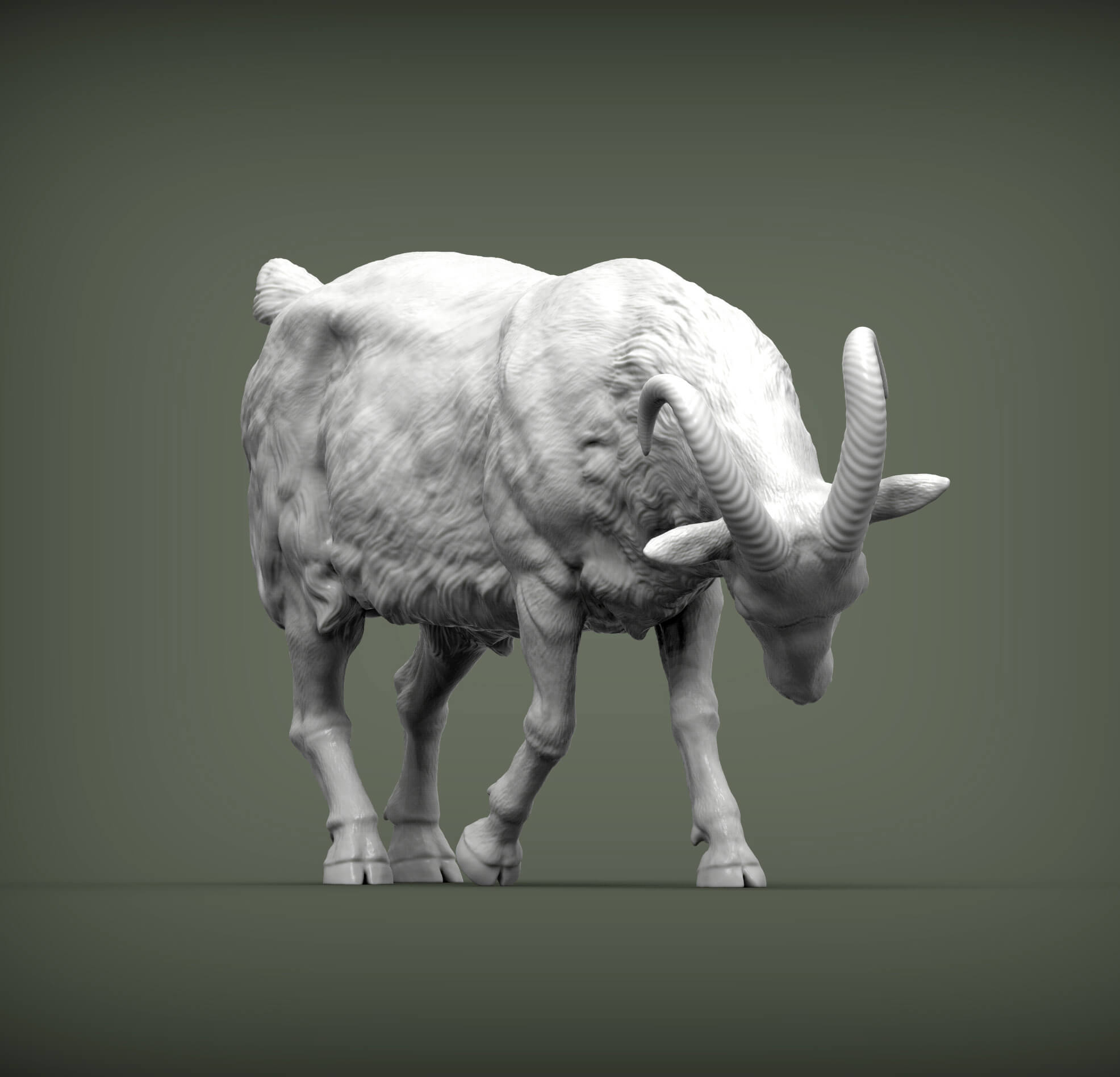 Goat Attacks 3D Print Model by Alexander3dart