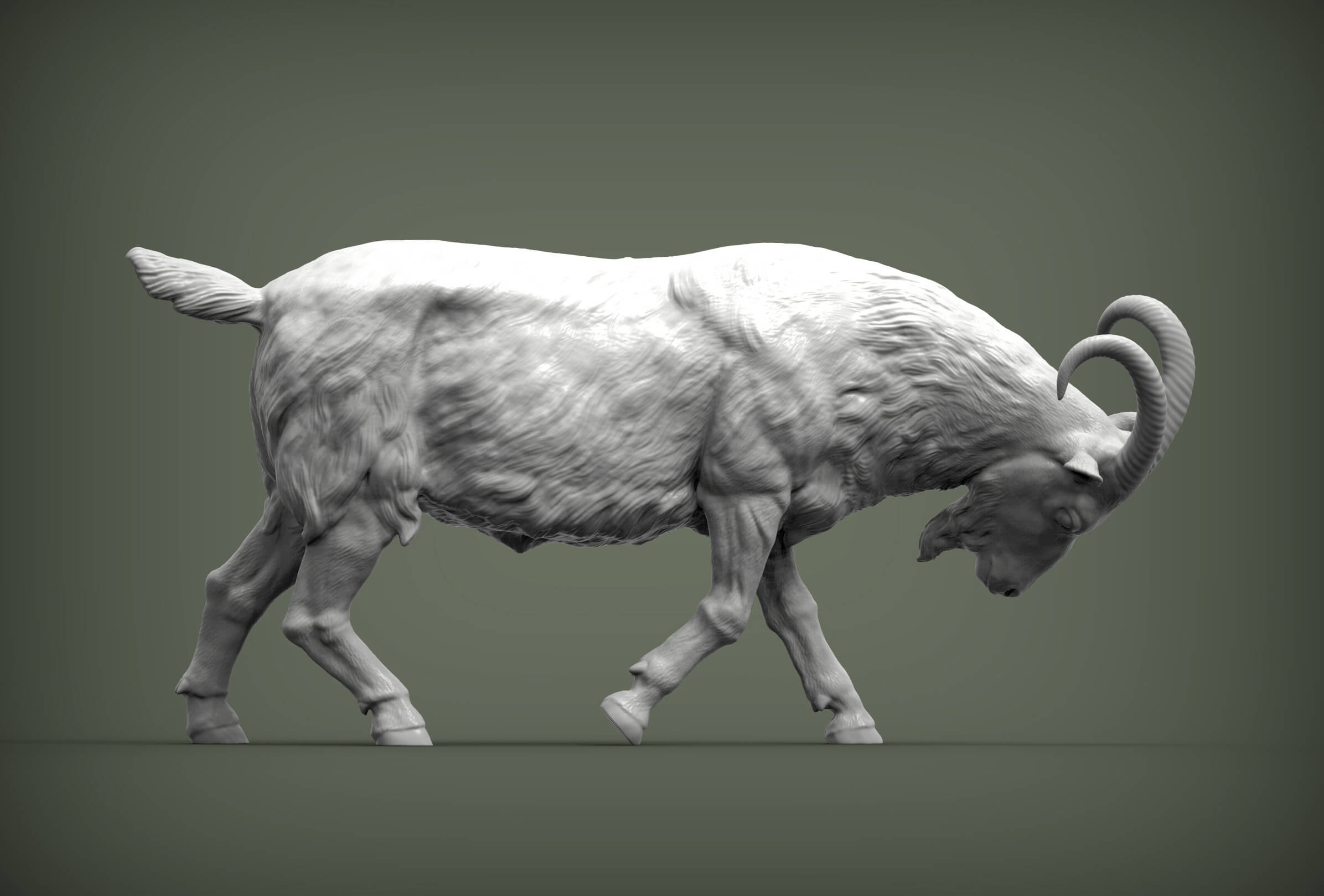 Goat Attacks 3D Print Model by Alexander3dart