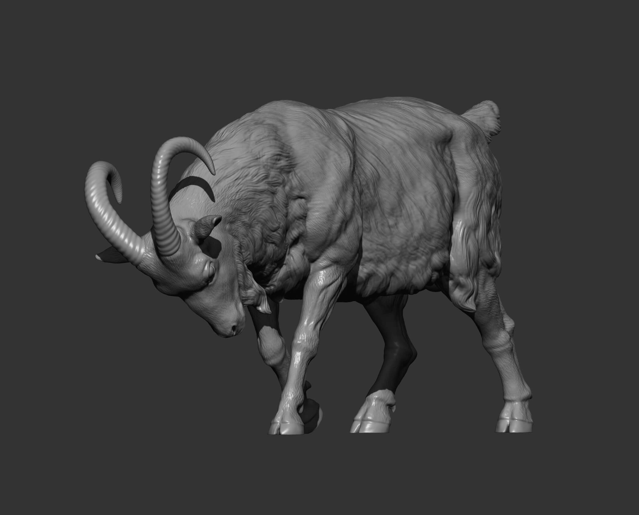 Goat Attacks 3D Print Model by Alexander3dart