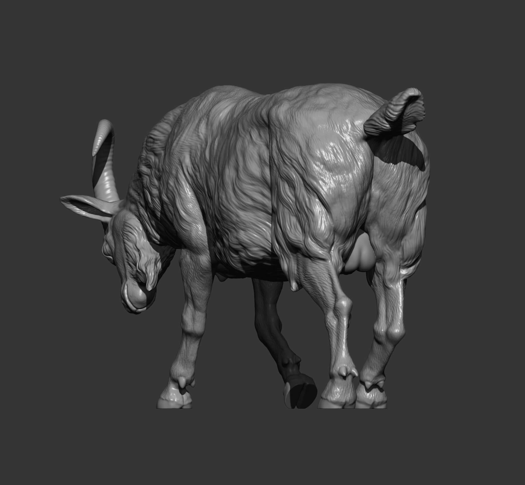 Goat Attacks 3D Print Model by Alexander3dart