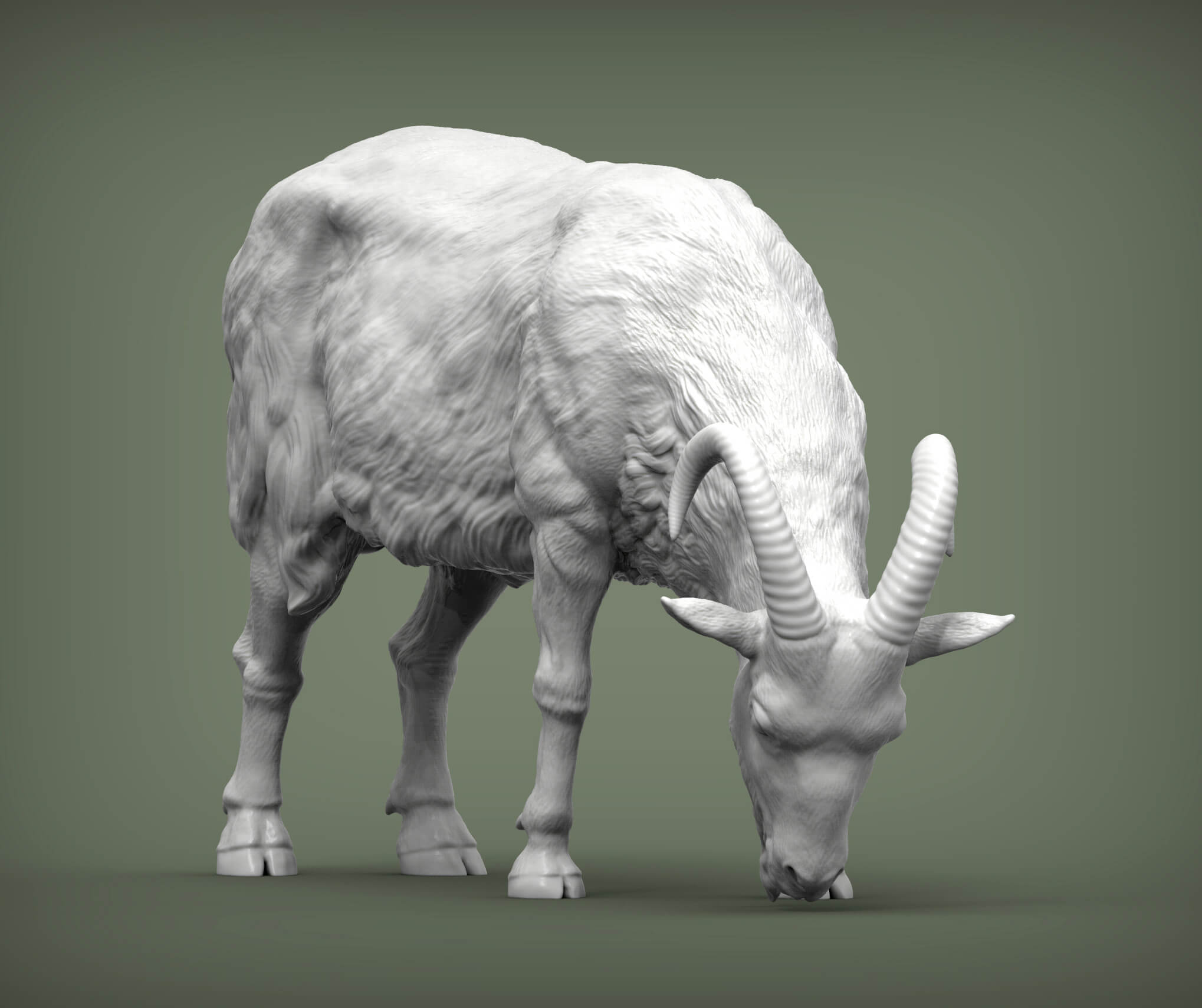 Goat Eats 3D Print Model by Alexander3dart