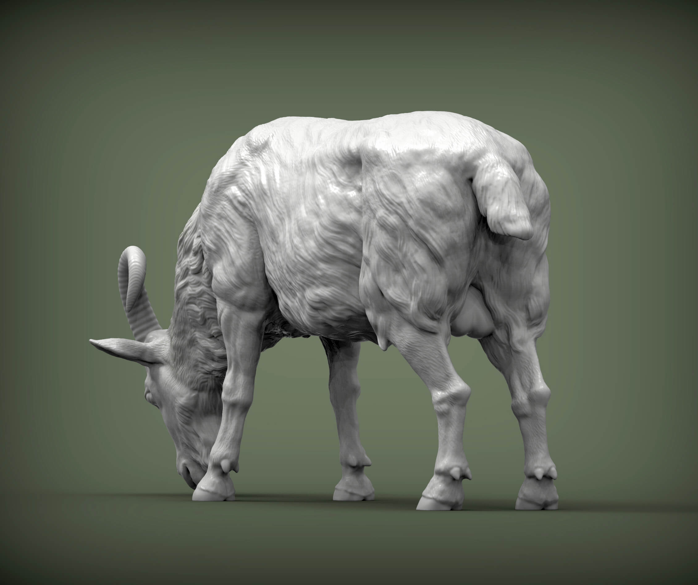 Goat Eats 3D Print Model by Alexander3dart