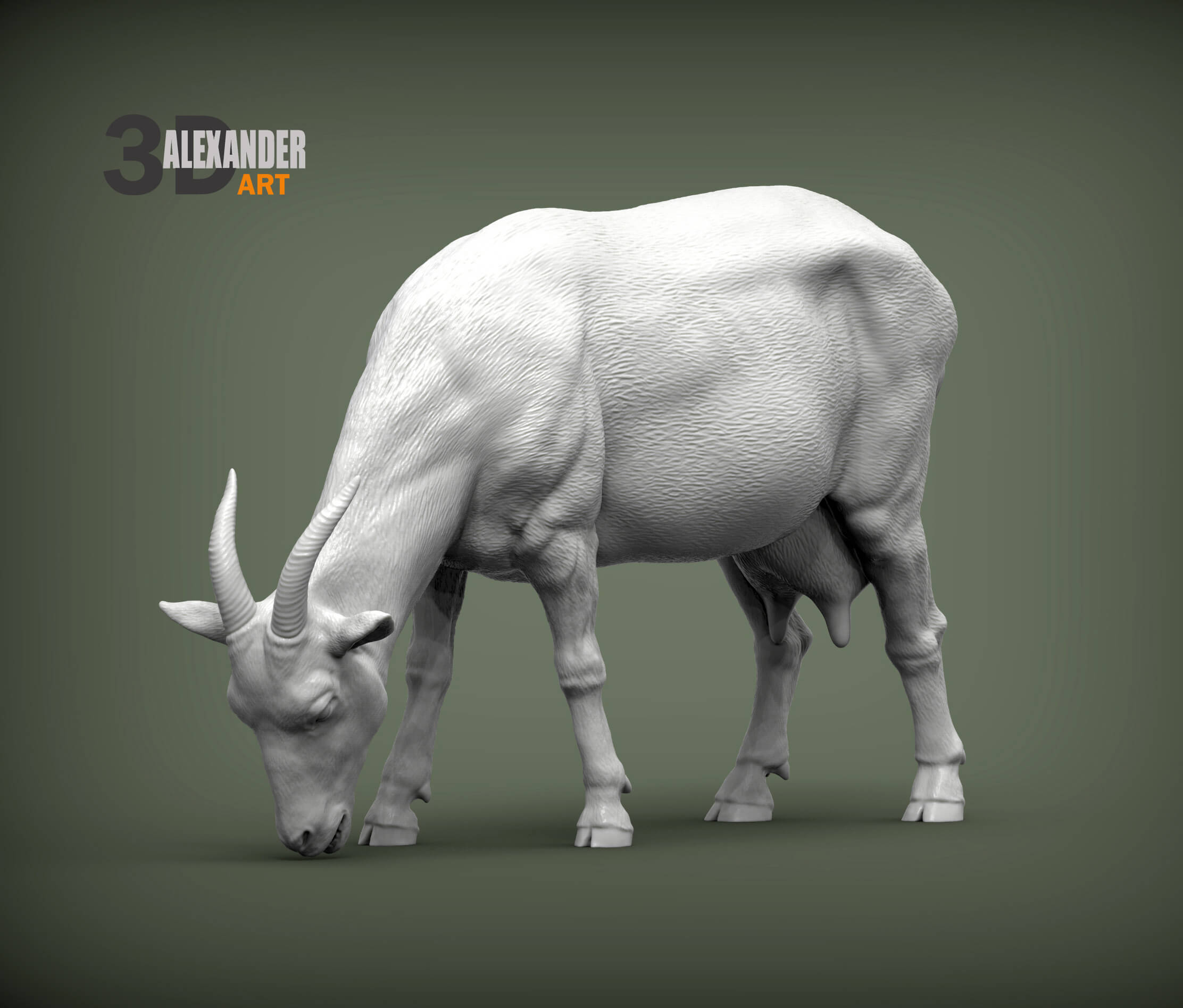 Goat Eats 3D Print Model by Alexander3dart