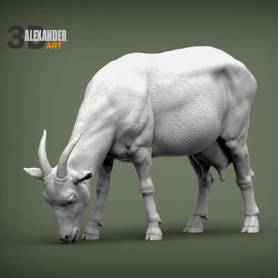 Goat Eats 3D Print Model by Alexander3dart