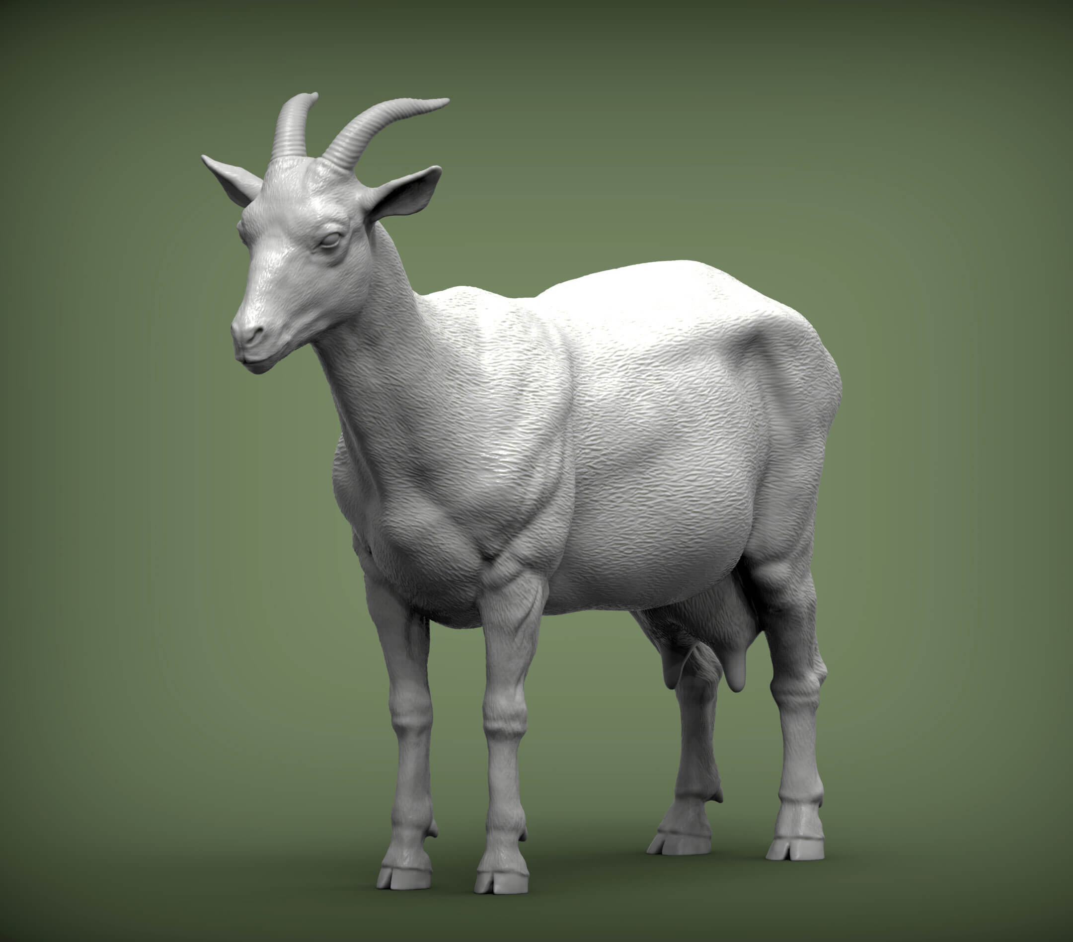 Goat Sculpture - 3D Model by Alexander3dart
