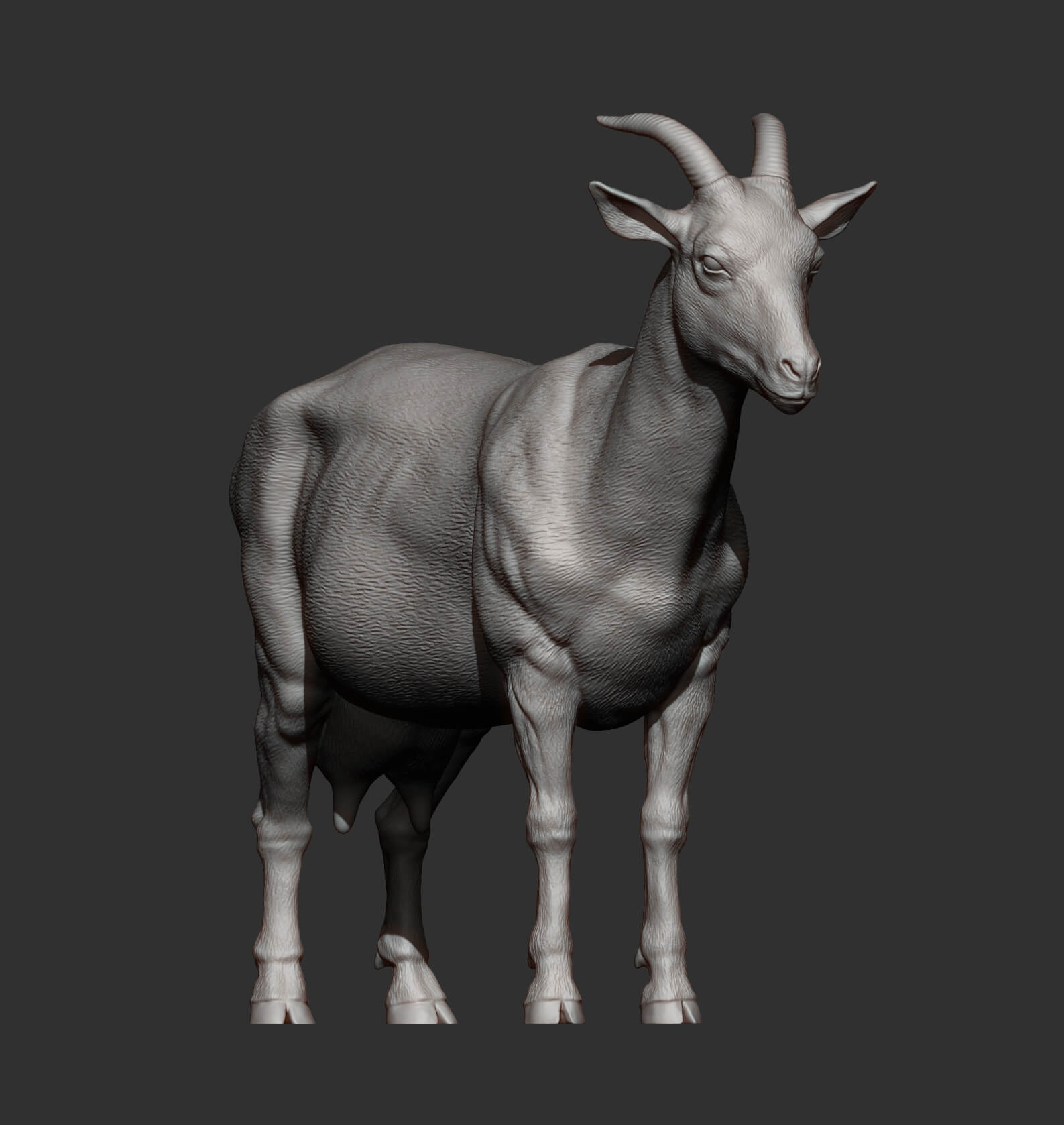 Goat Sculpture - 3D Model by Alexander3dart