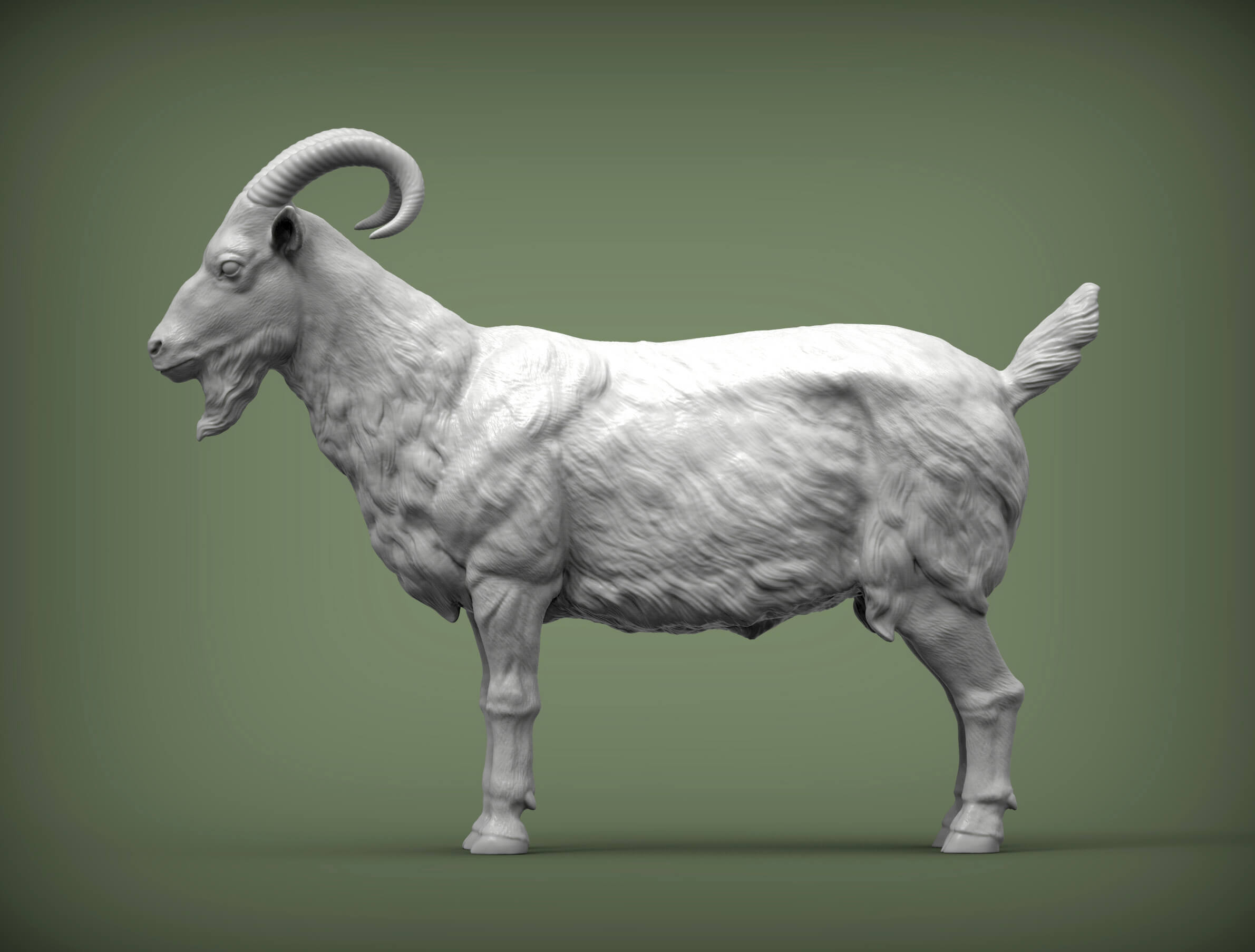 Goat Sculpture - 3D Model by Alexander3dart