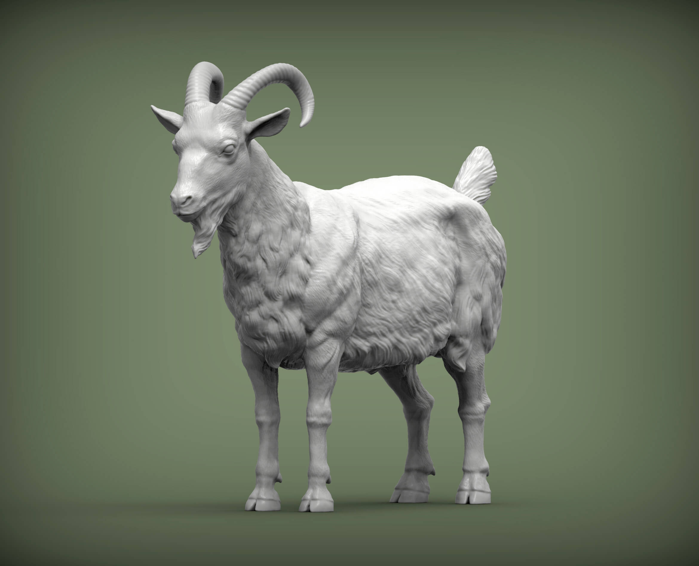 Goat Sculpture - 3D Model by Alexander3dart