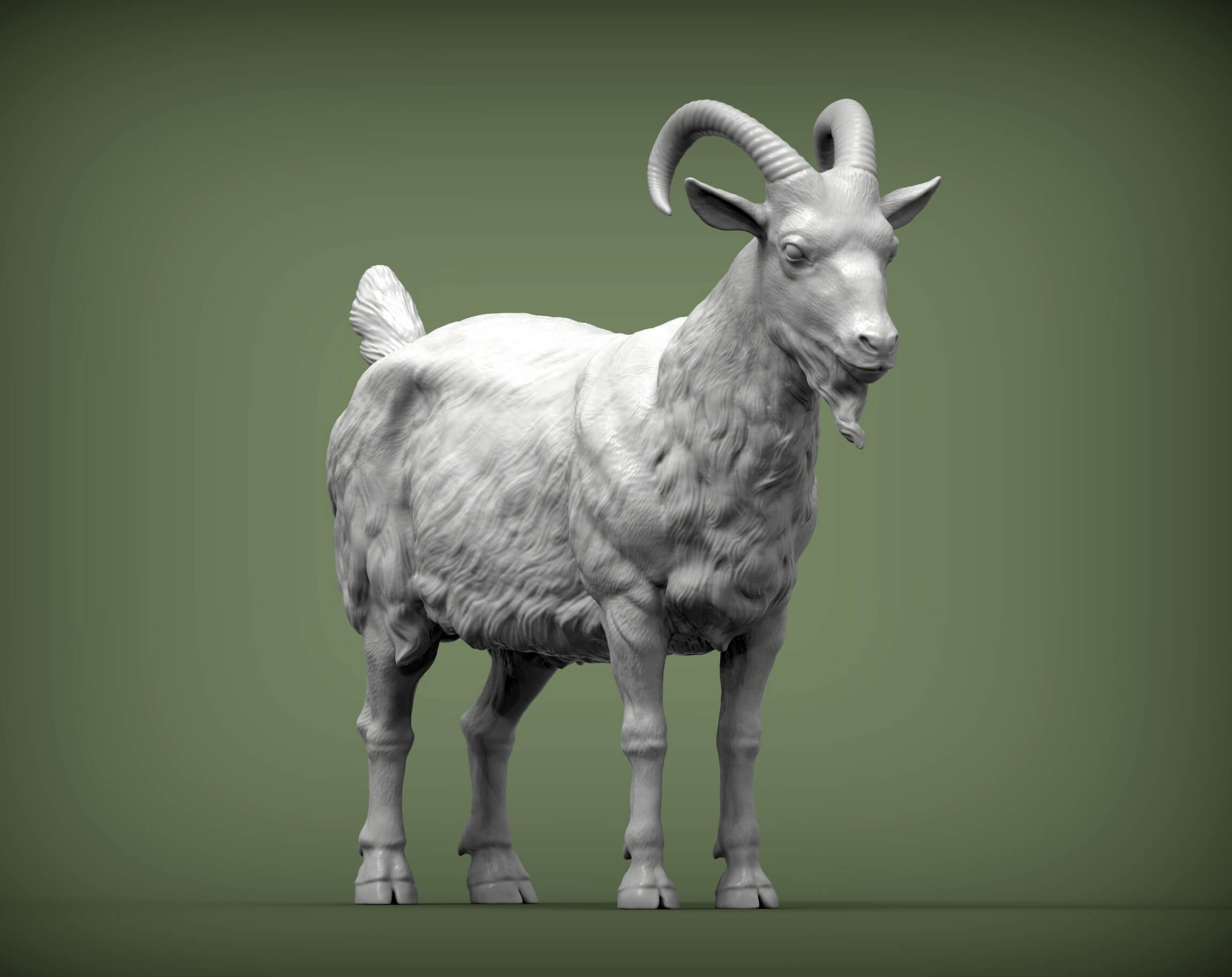 Goat Sculpture - 3D Model by Alexander3dart