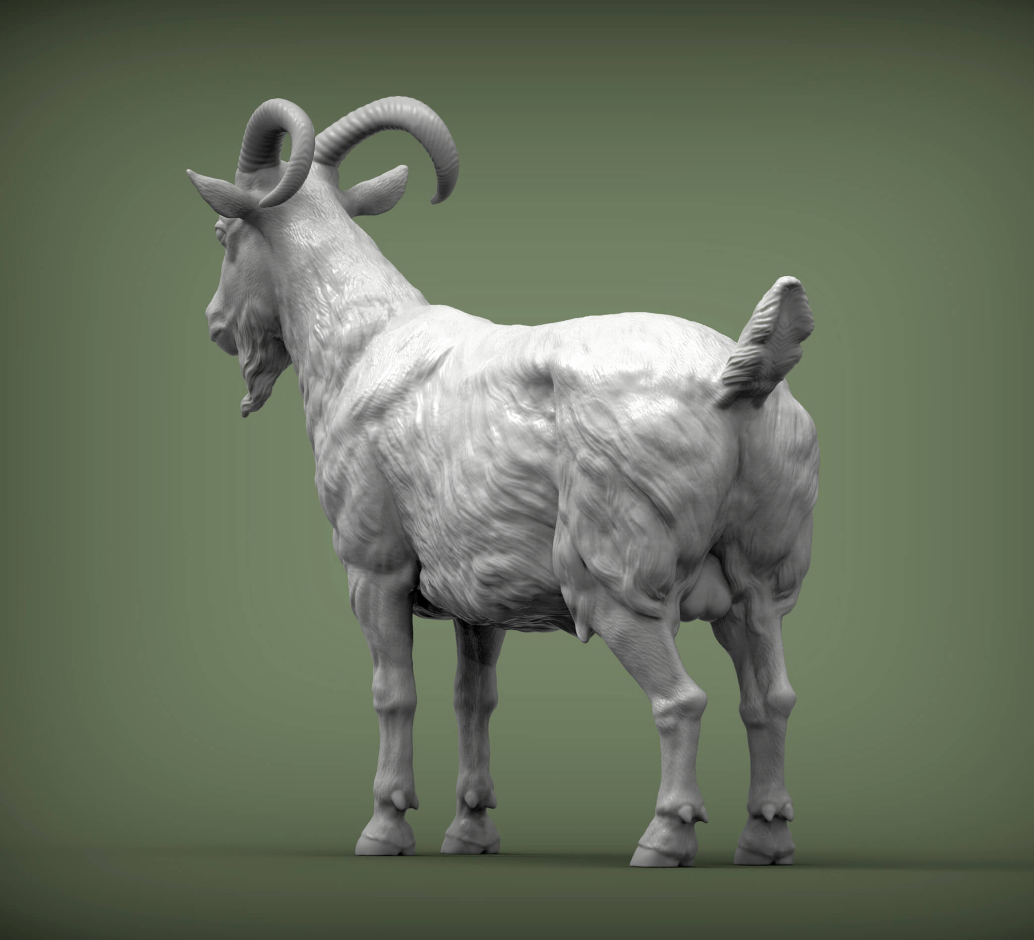 Goat Sculpture - 3D Model by Alexander3dart