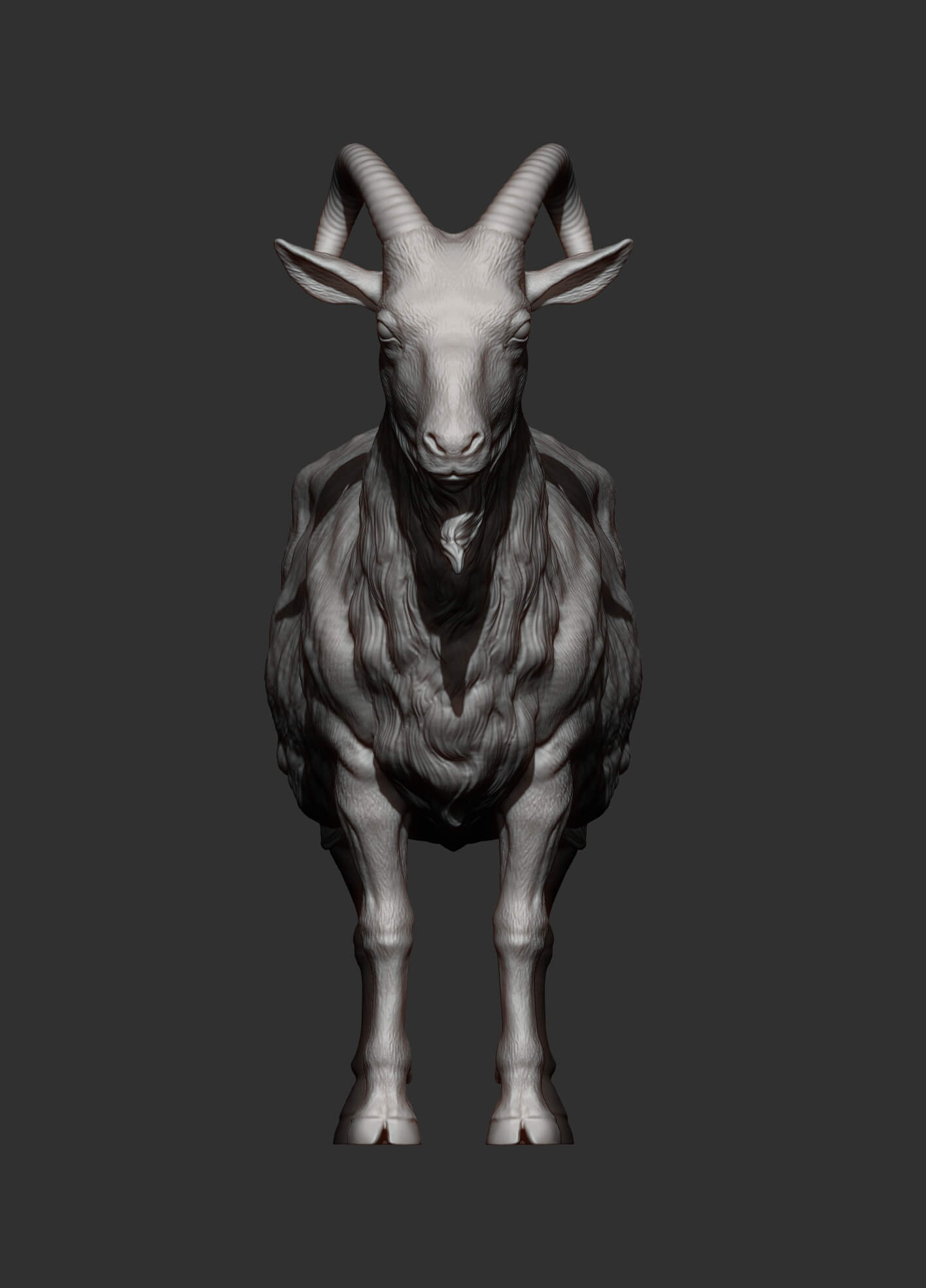 Goat Sculpture - 3D Model by Alexander3dart