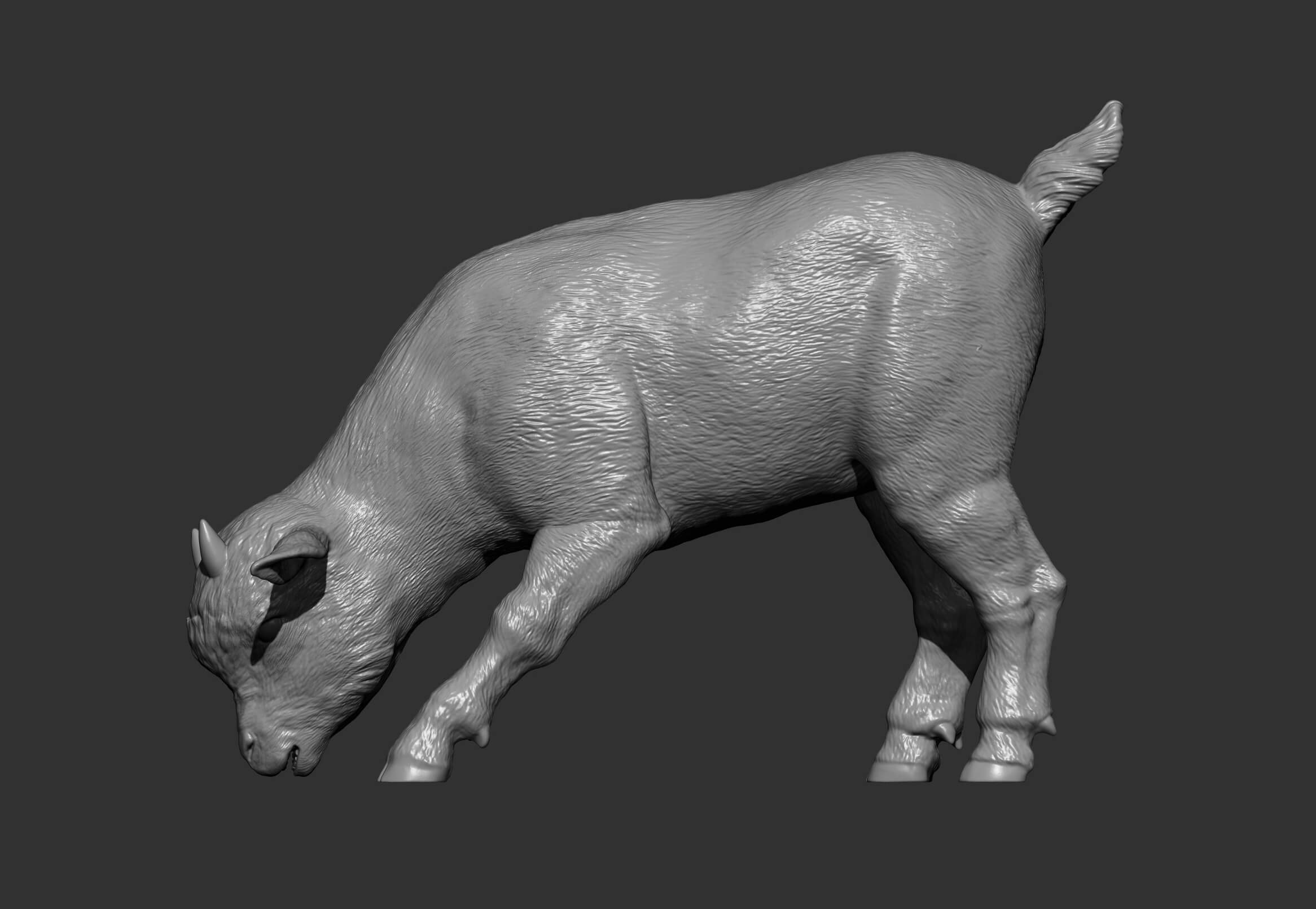 Goatling Eats 3D Print Model by Alexander3dart