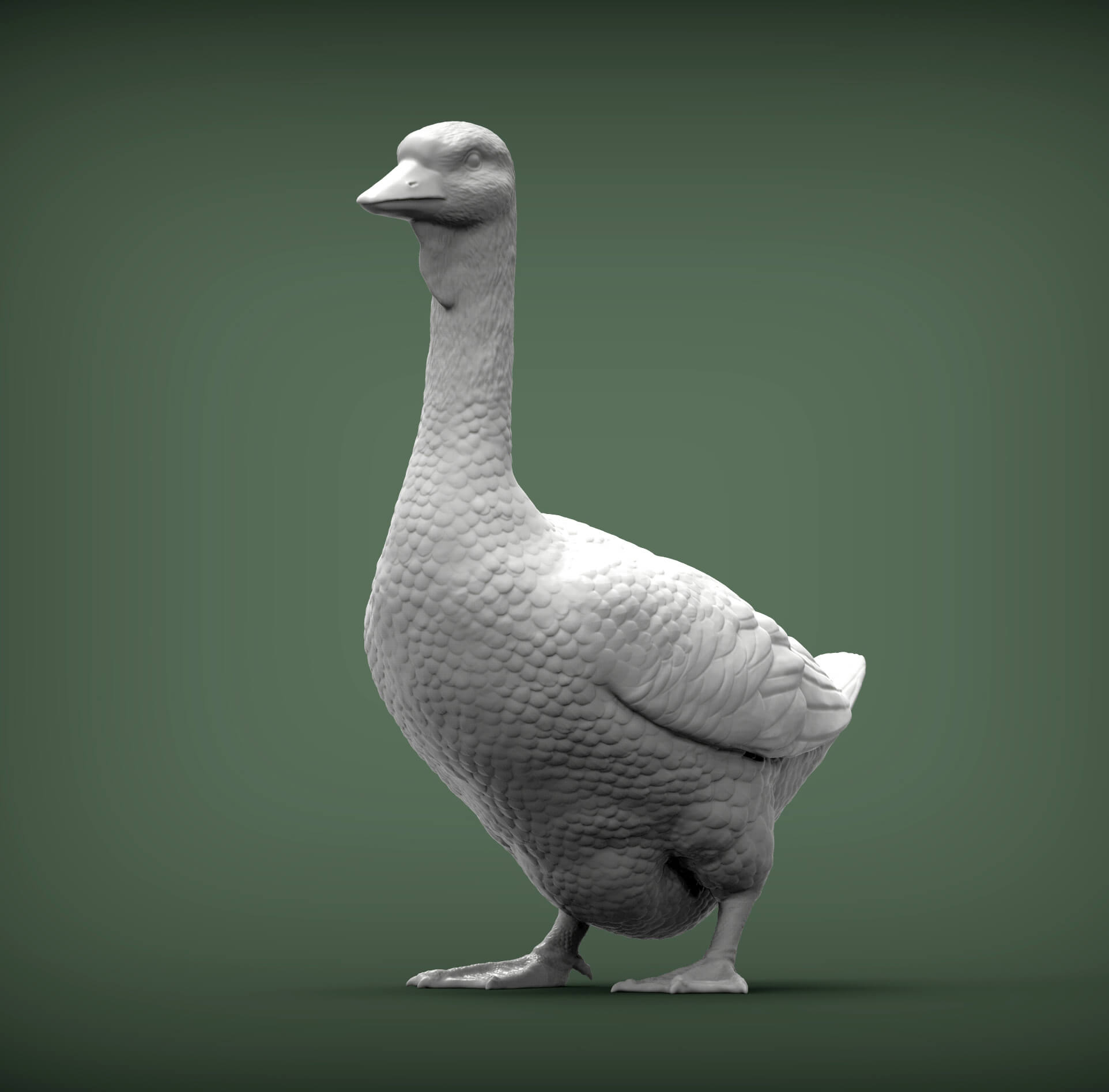 Goose Sculpture - 3D Model by Alexander3dart