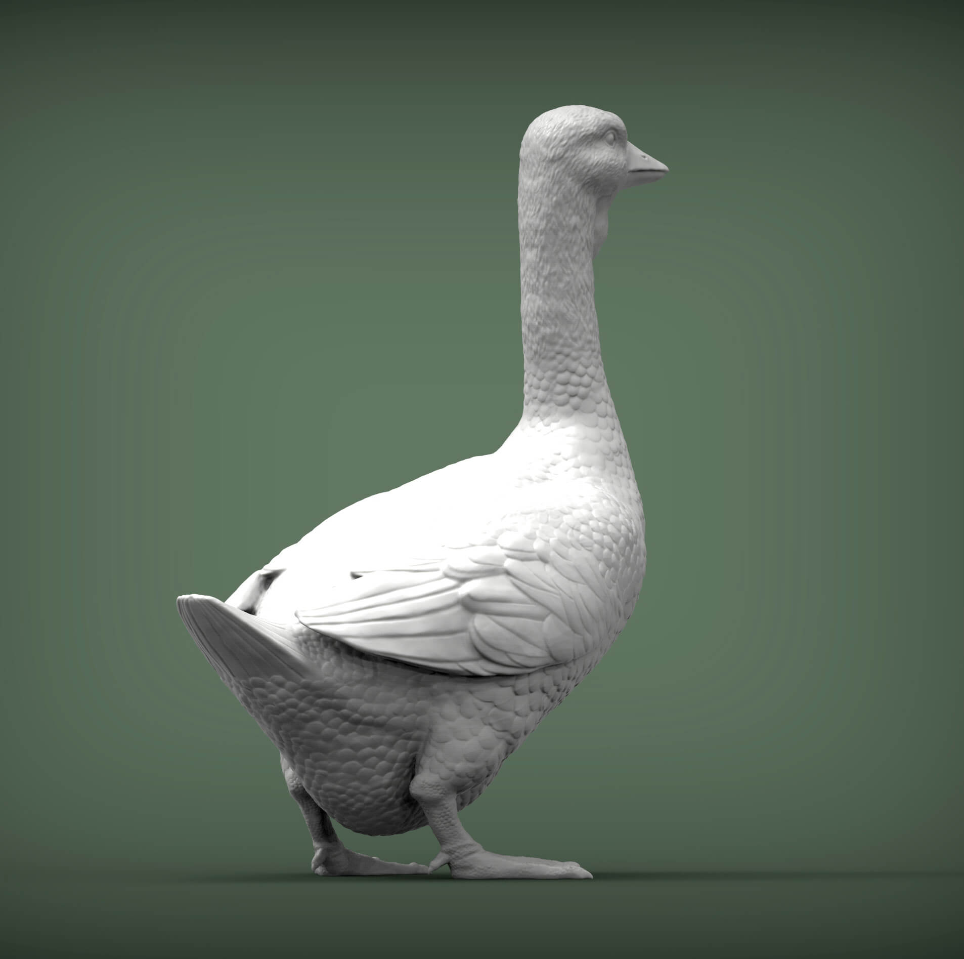 Goose Sculpture - 3D Model by Alexander3dart