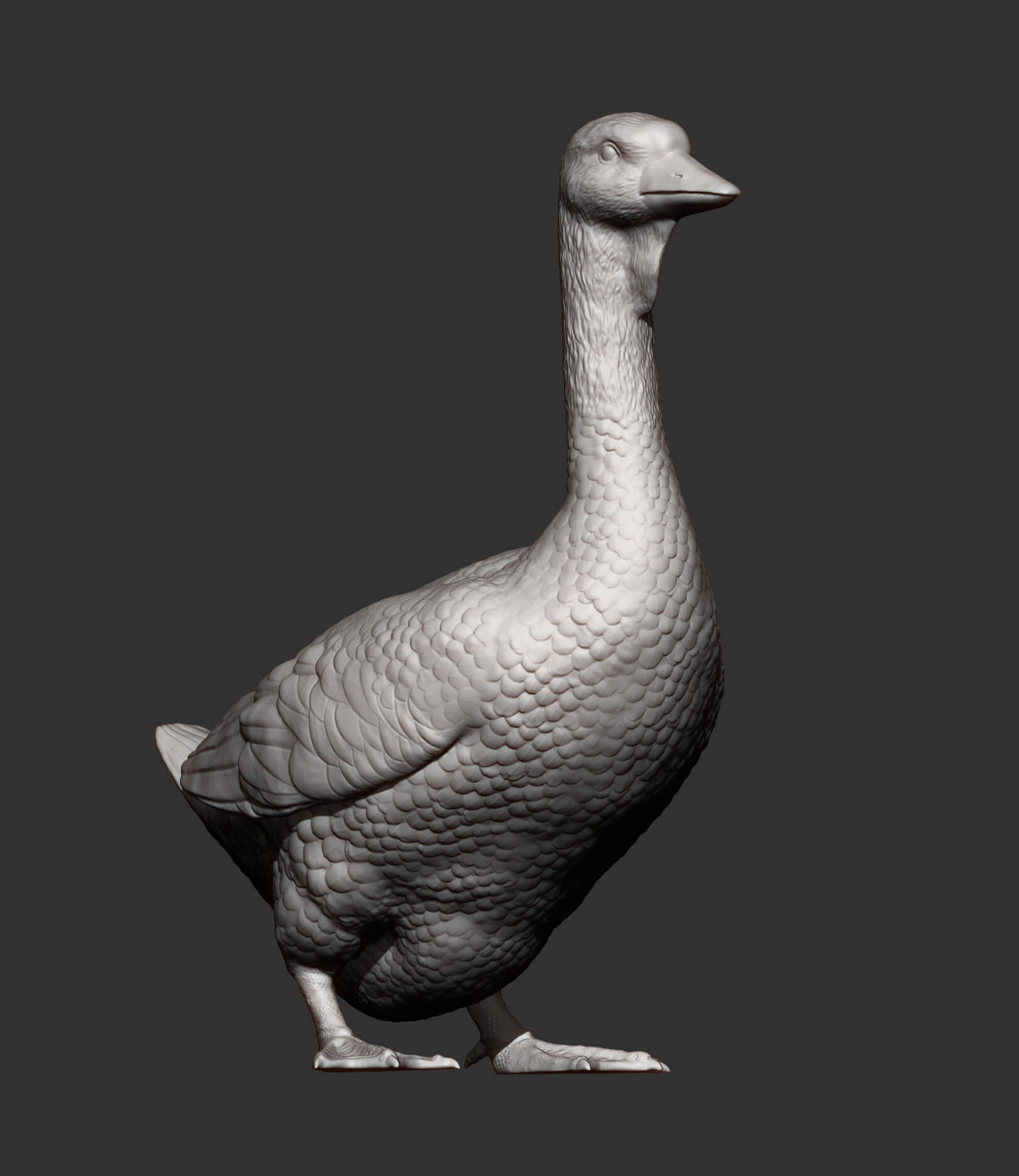 Goose Sculpture - 3D Model by Alexander3dart