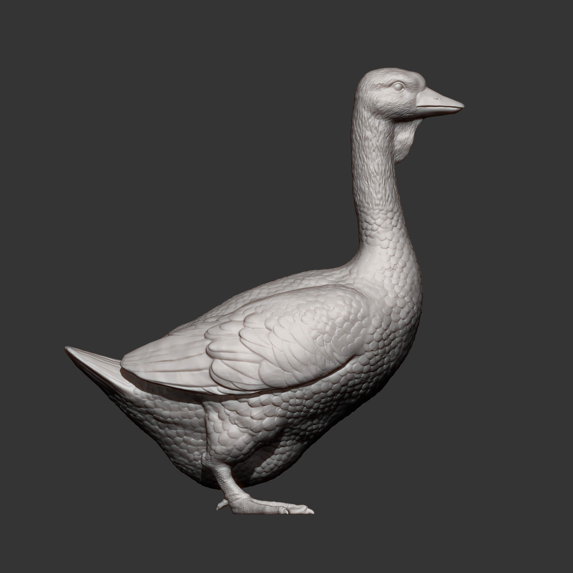 Goose Sculpture - 3D Model by Alexander3dart