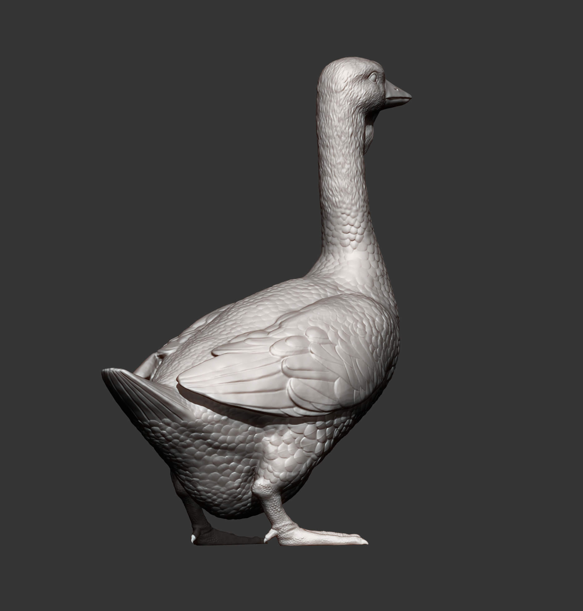 Goose Sculpture - 3D Model by Alexander3dart