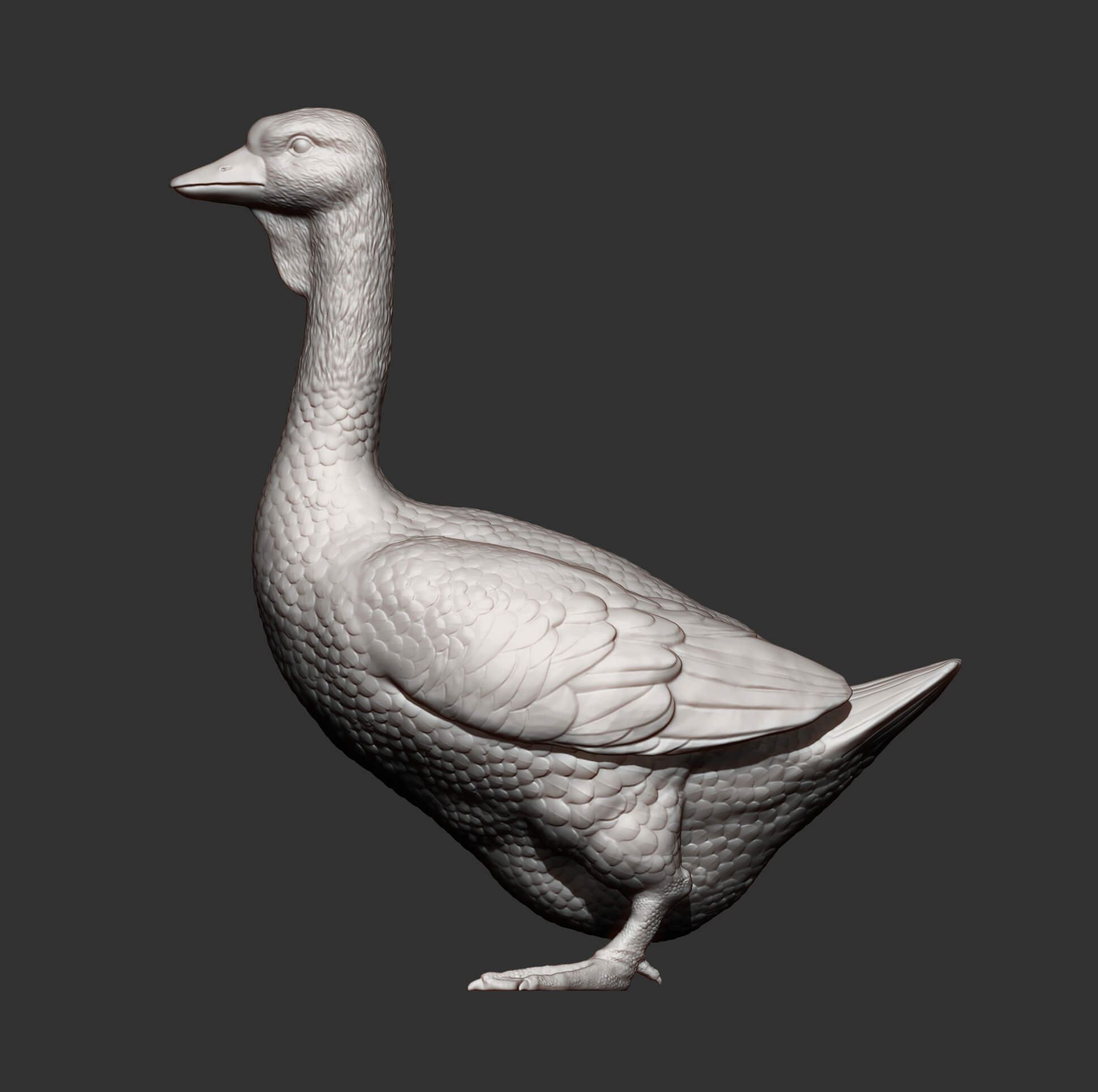 Goose Sculpture - 3D Model by Alexander3dart