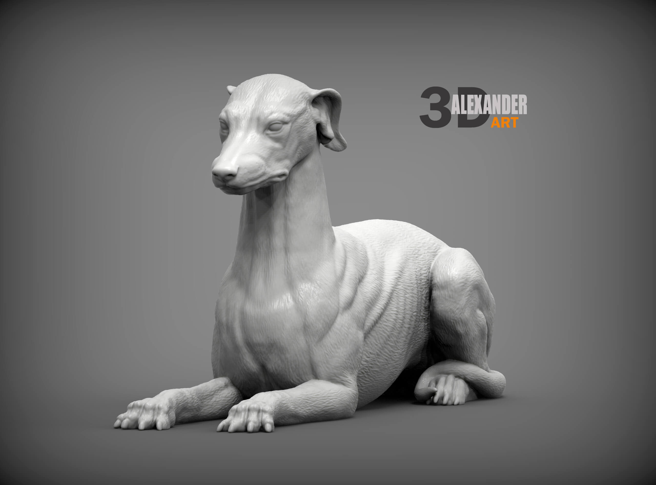 Greyhound Lies 3D Print Model by Alexander3dart
