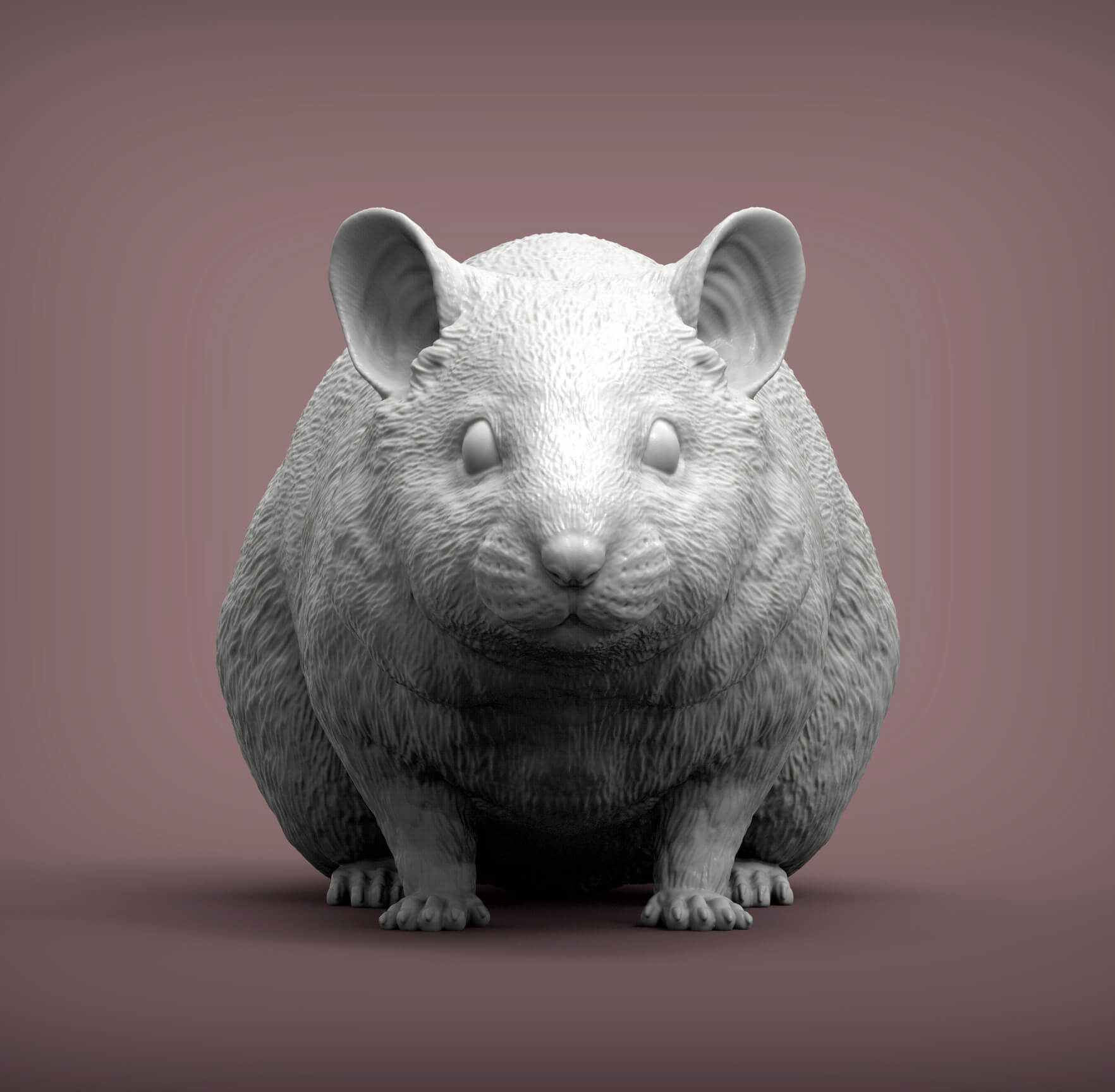 Hamster Sculpture - 3D Model by Alexander3dart