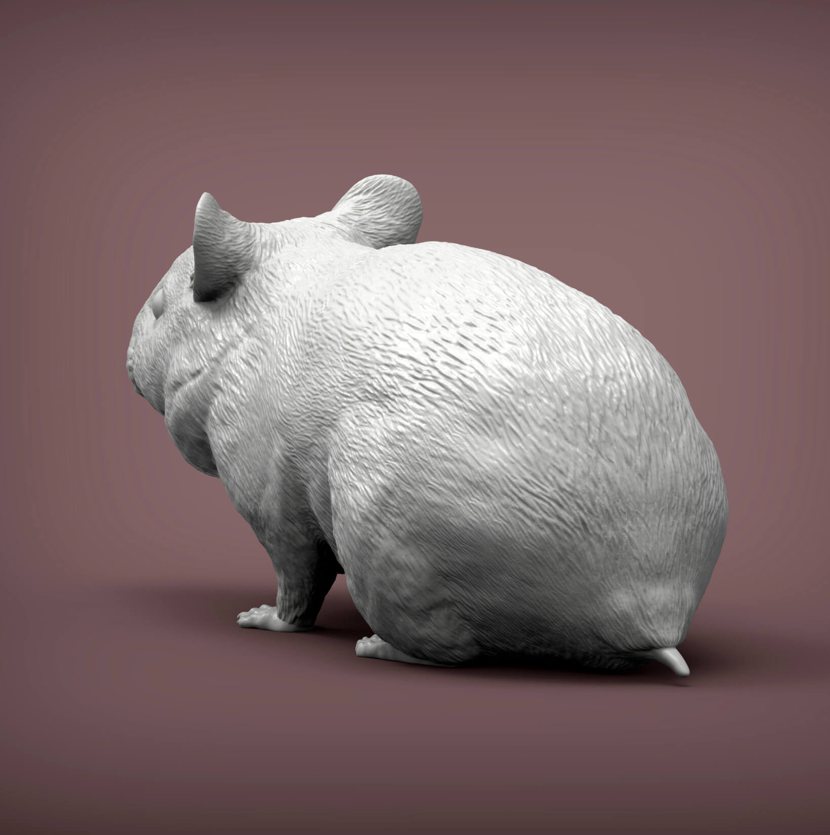 Hamster Sculpture - 3D Model by Alexander3dart