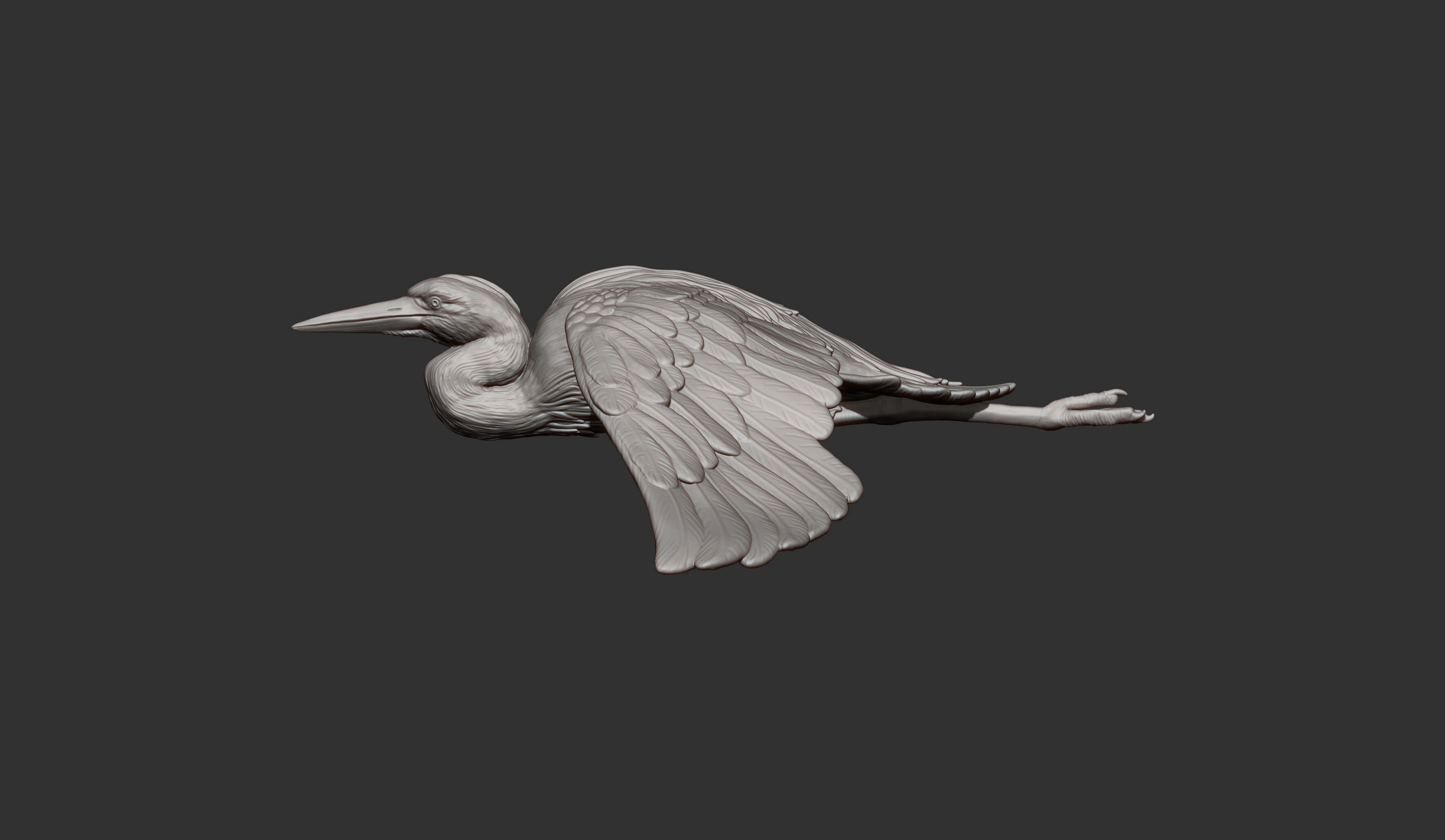 Heron Flies 3D Print Model by Alexander3dart