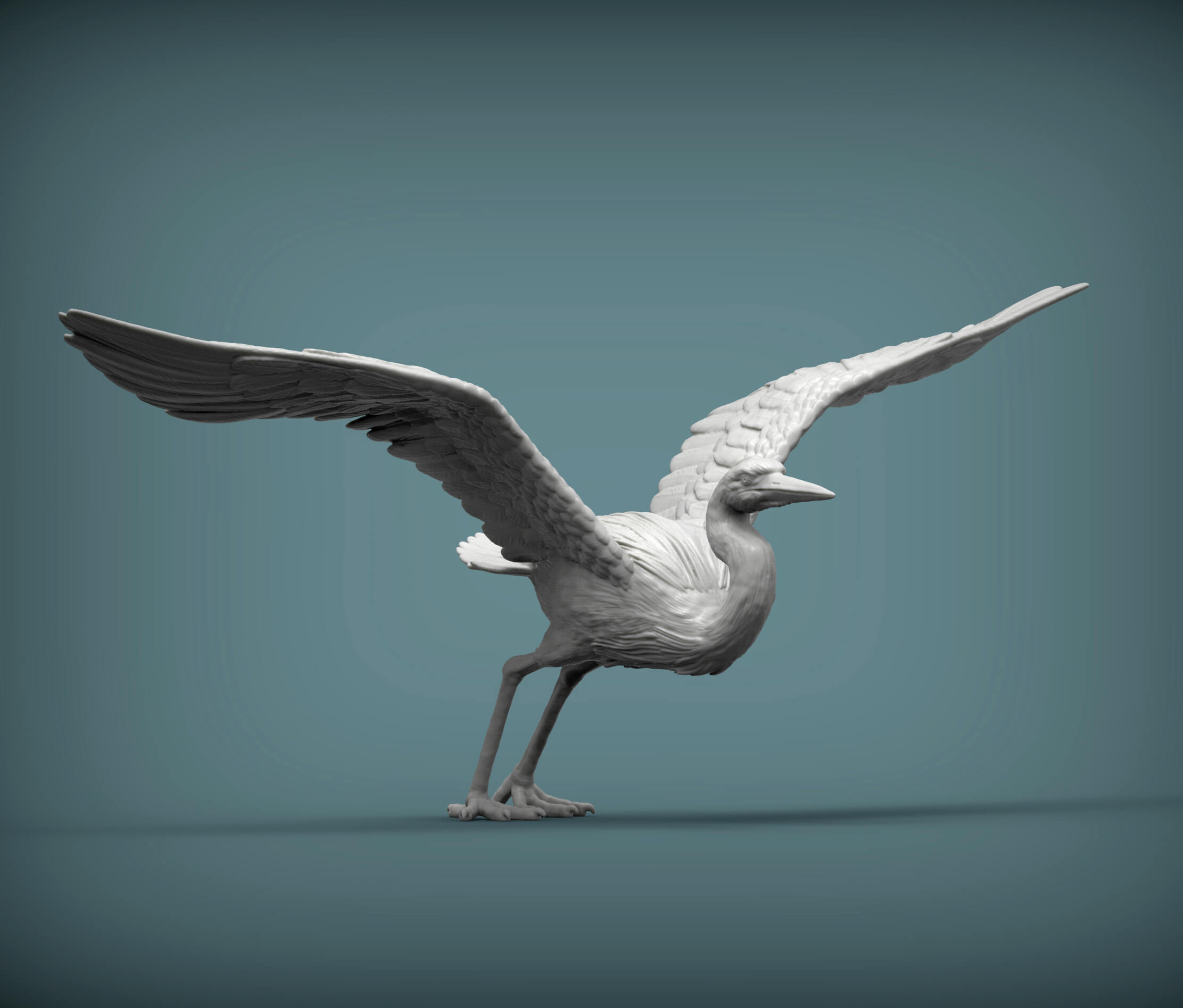 Heron Taking Off 3D Print Model by Alexander3dart