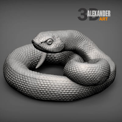 Hognose Snakes 3D Print Model by Alexander3dart
