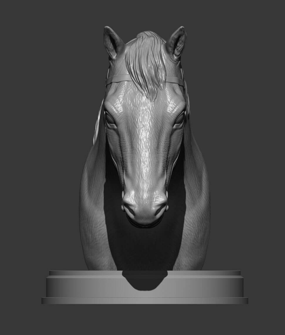 Horses Head 3D Print Model by Alexander3dart