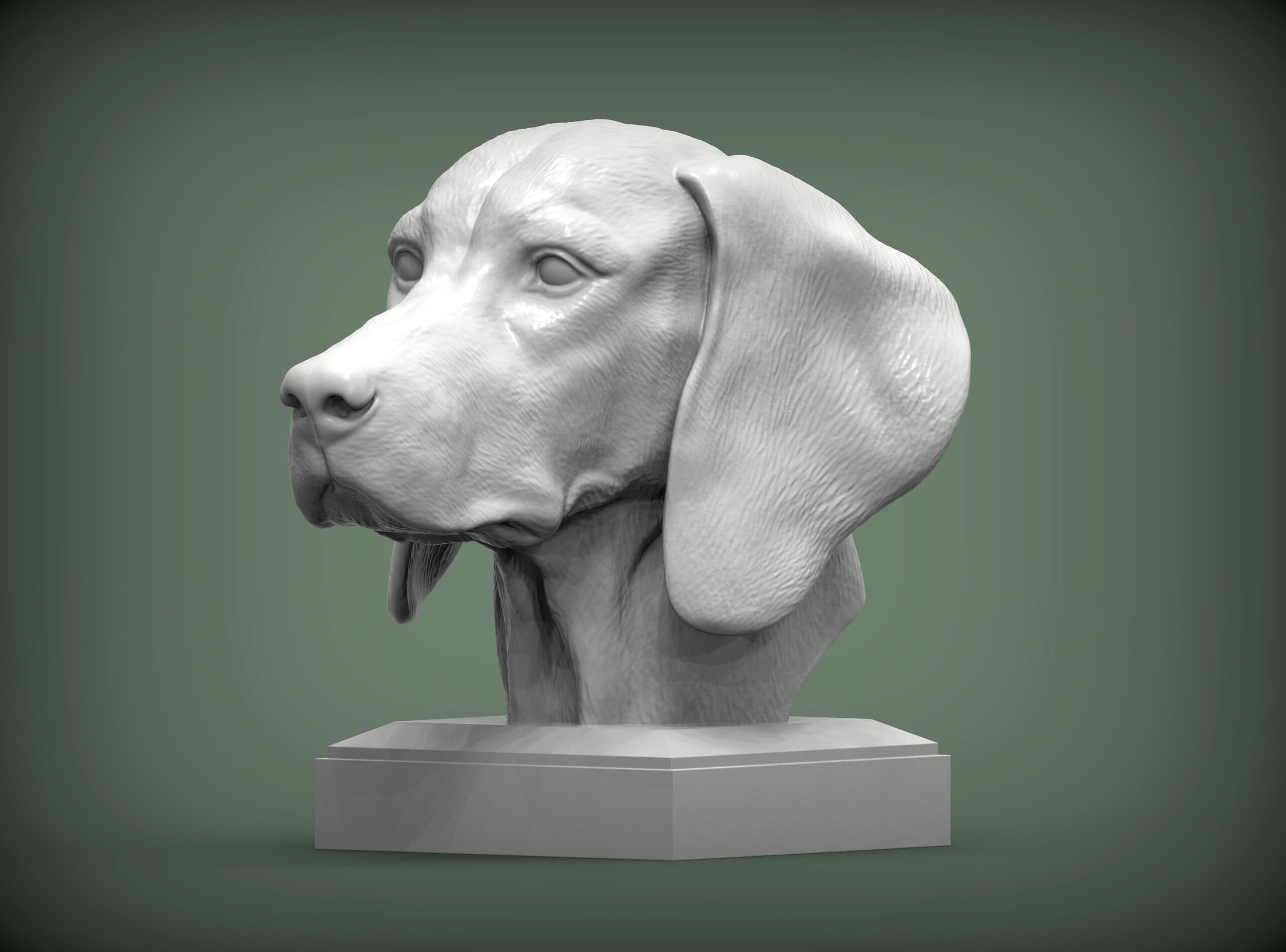 Hungarian Vizsla Hungarian Pointing Dog 3D Print Model by Alexander3dart