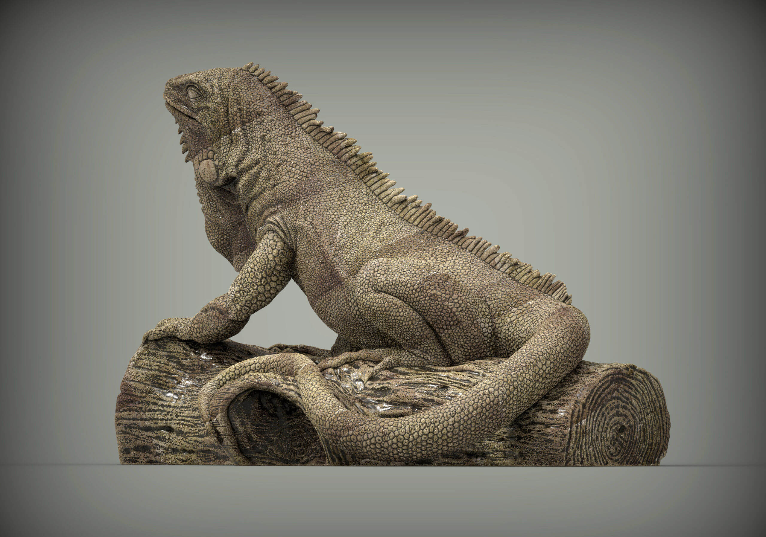 Iguana Sculpture - 3D Model by Alexander3dart