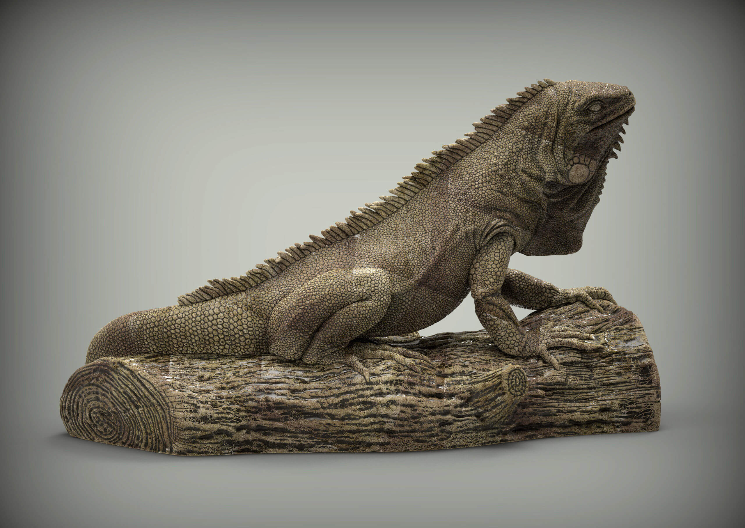 Iguana Sculpture - 3D Model by Alexander3dart