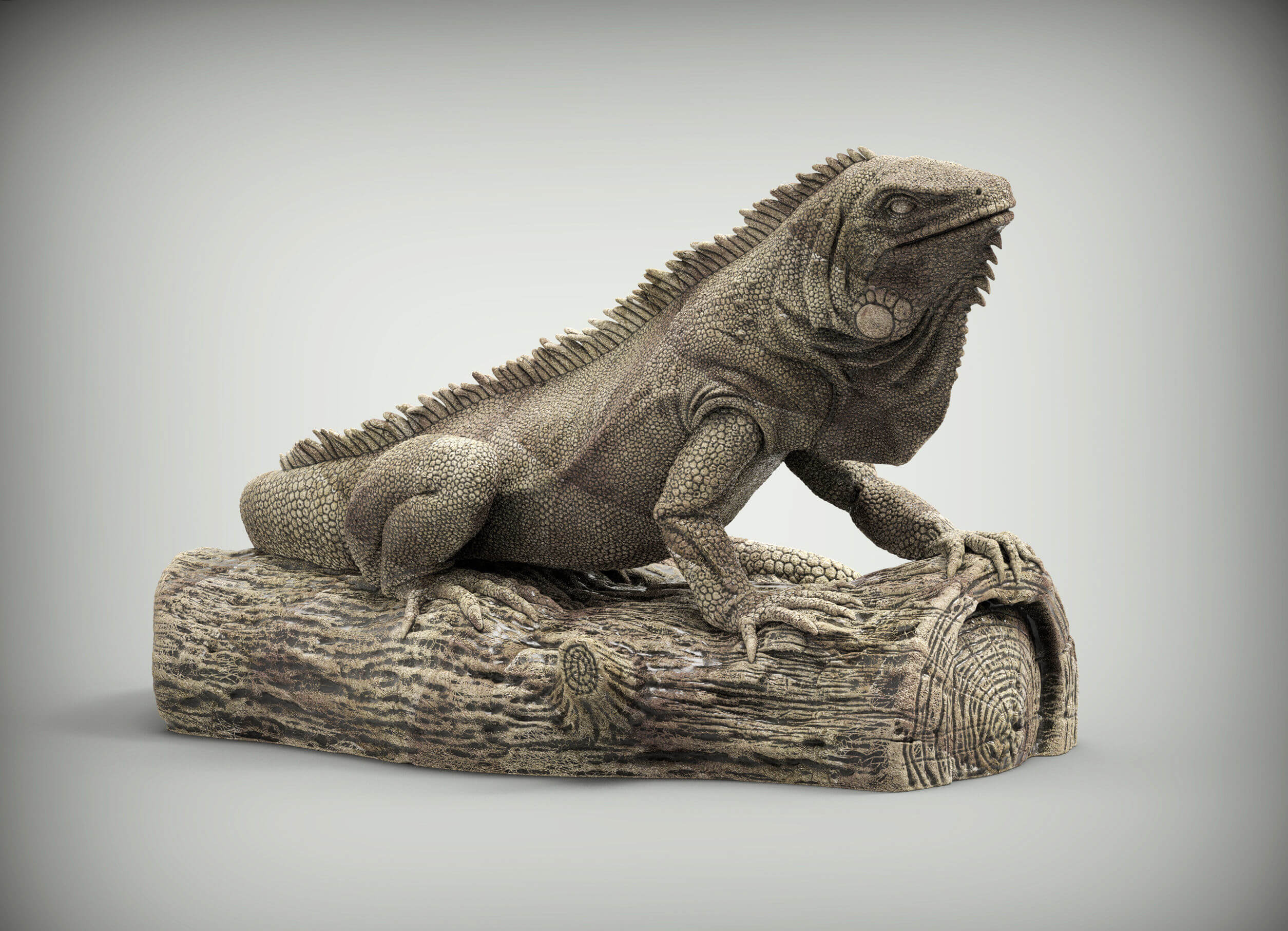 Iguana Sculpture - 3D Model by Alexander3dart
