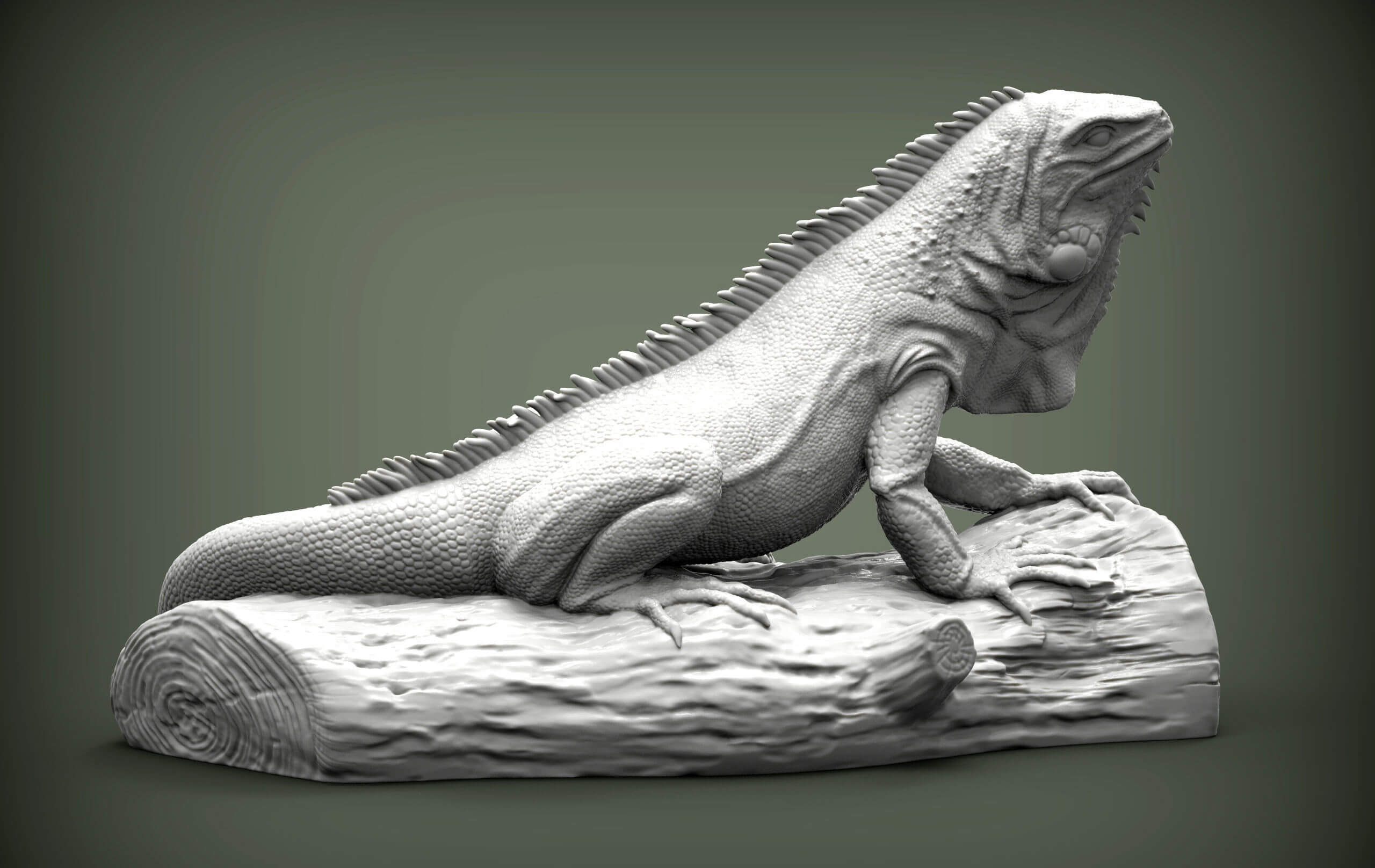 Iguana Sculpture - 3D Model by Alexander3dart