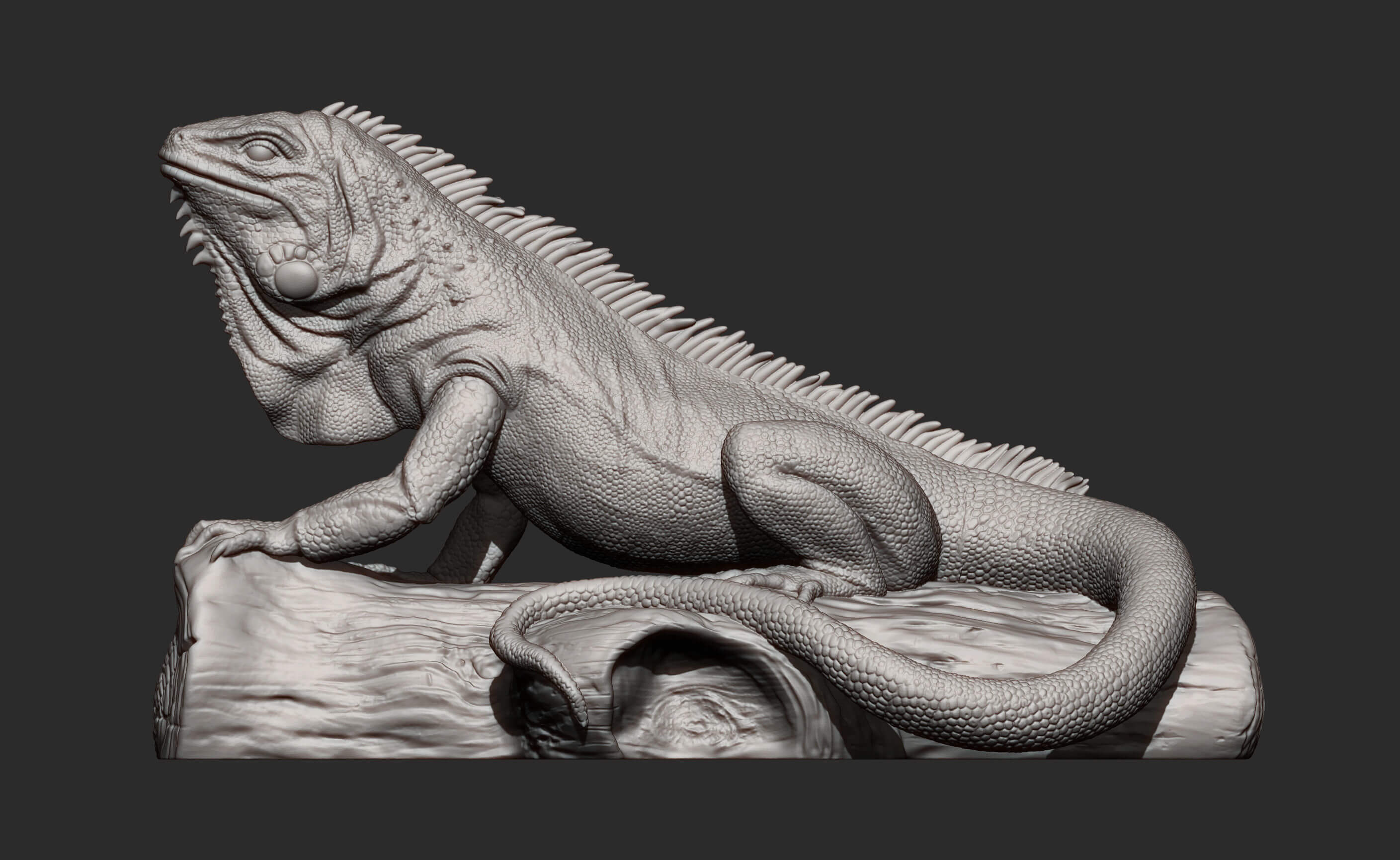 Iguana Sculpture - 3D Model by Alexander3dart