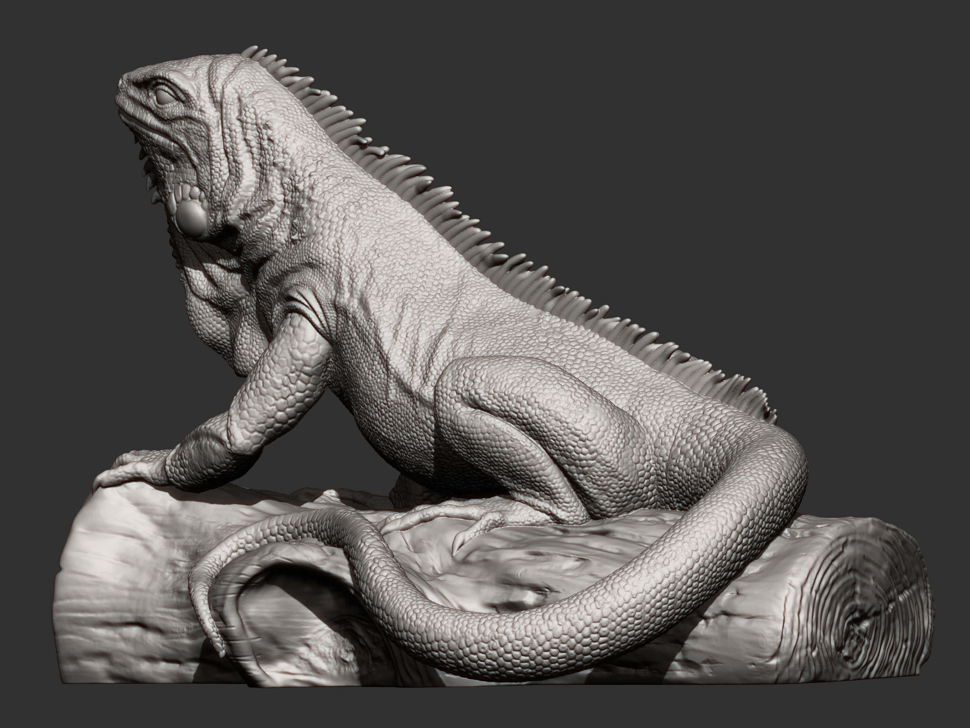 Iguana Sculpture - 3D Model by Alexander3dart
