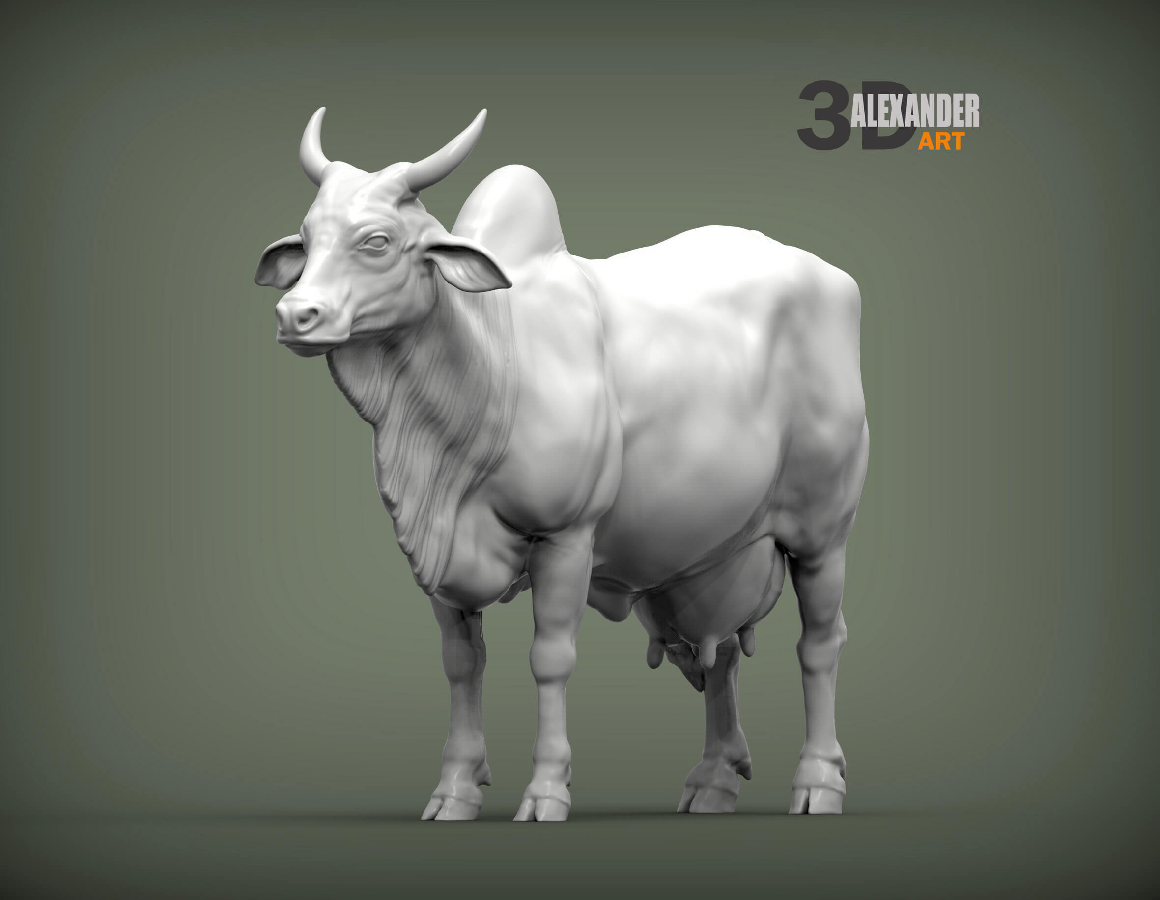 Indian Cow 3D Print Model by Alexander3dart