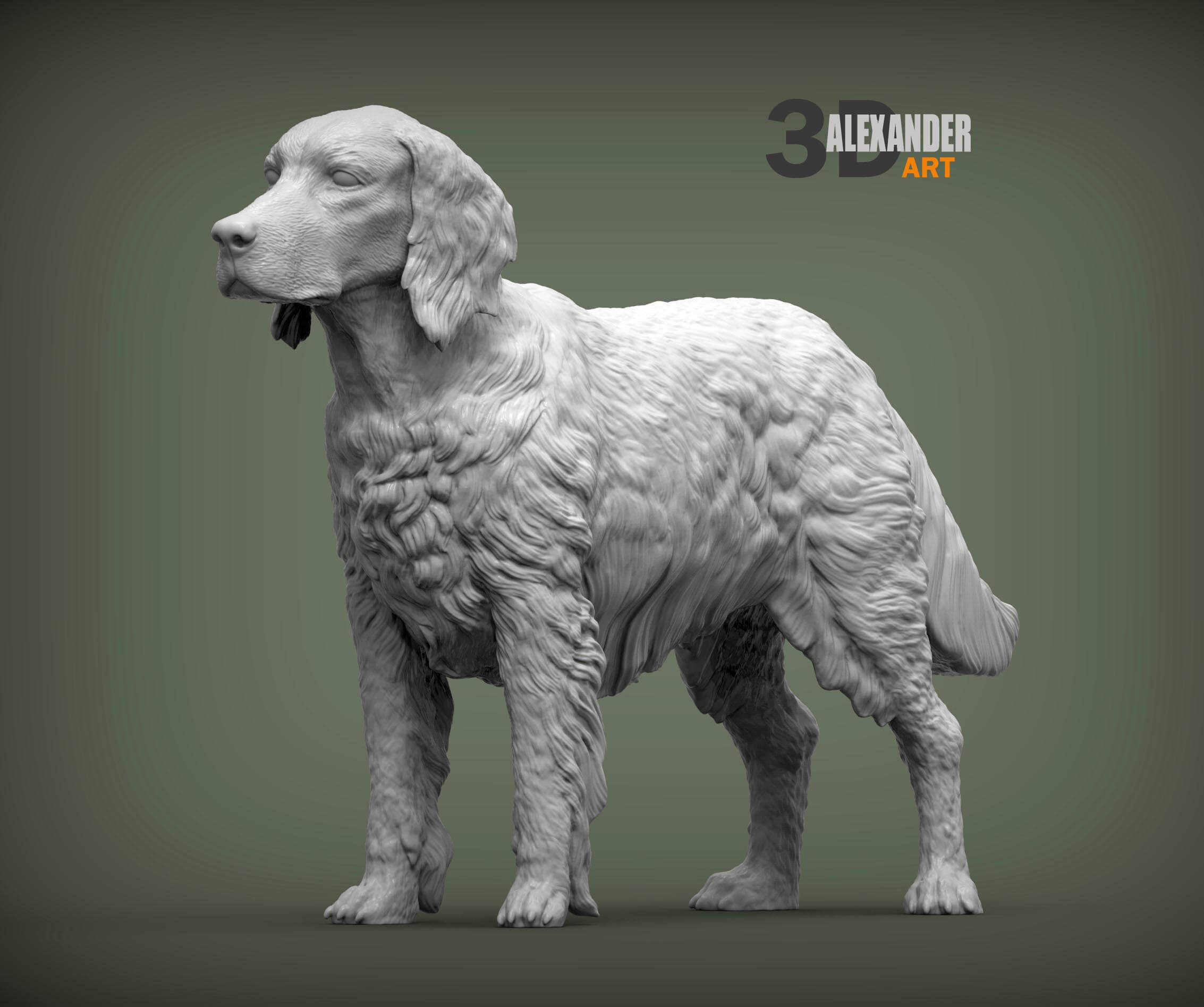 Irish Red Setter 3D Print Model by Alexander3dart