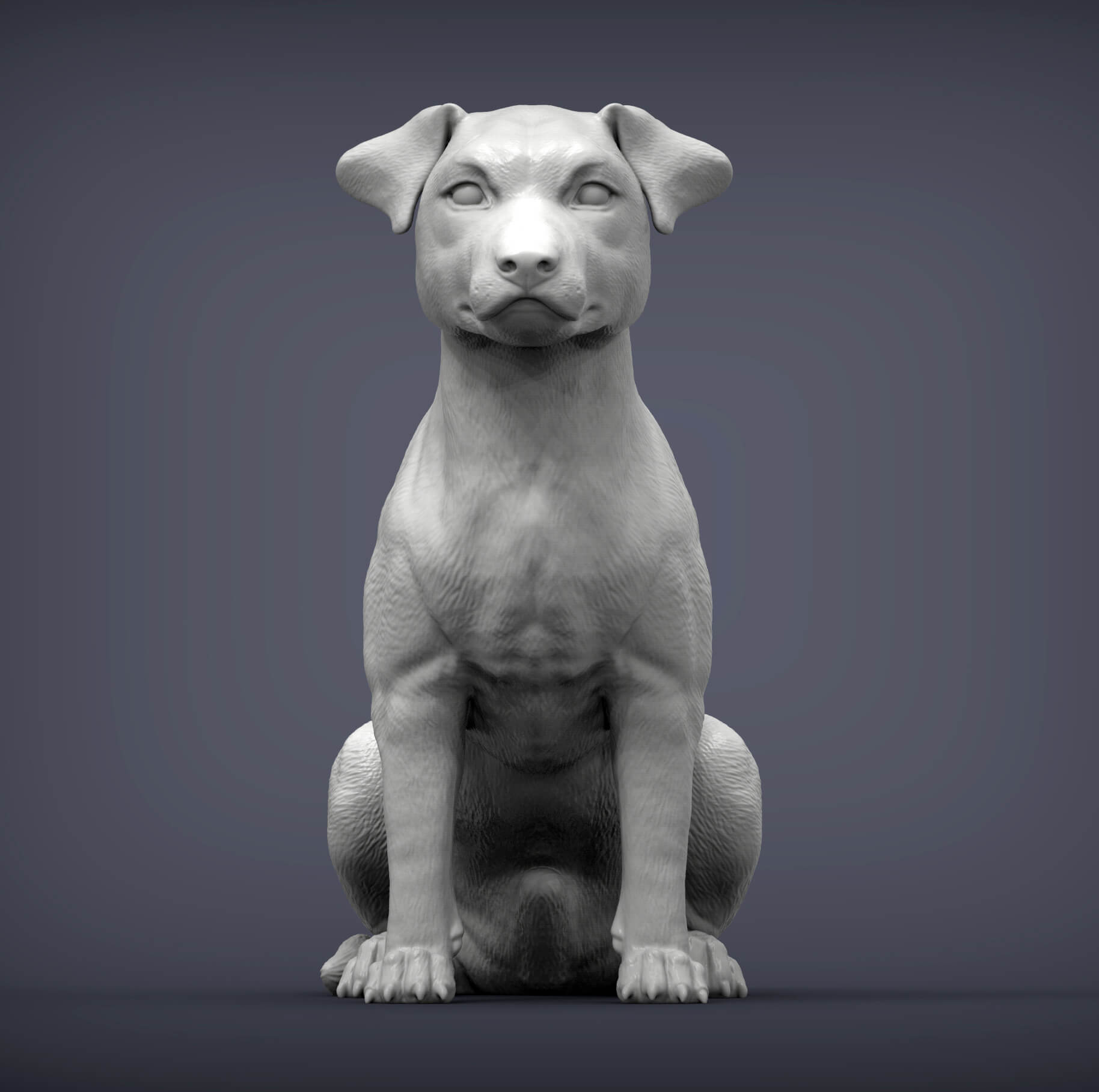 Jack Russell Terrier Longhair 3D Print Model by Alexander3dart