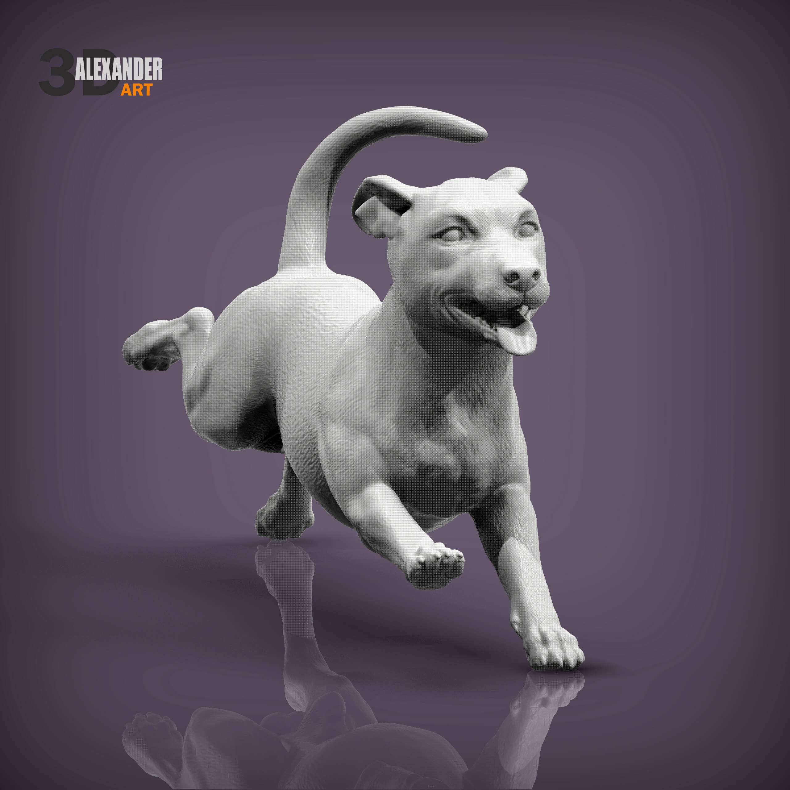 Jack Russell Terrier Running - 3D Model by Alexander3dart