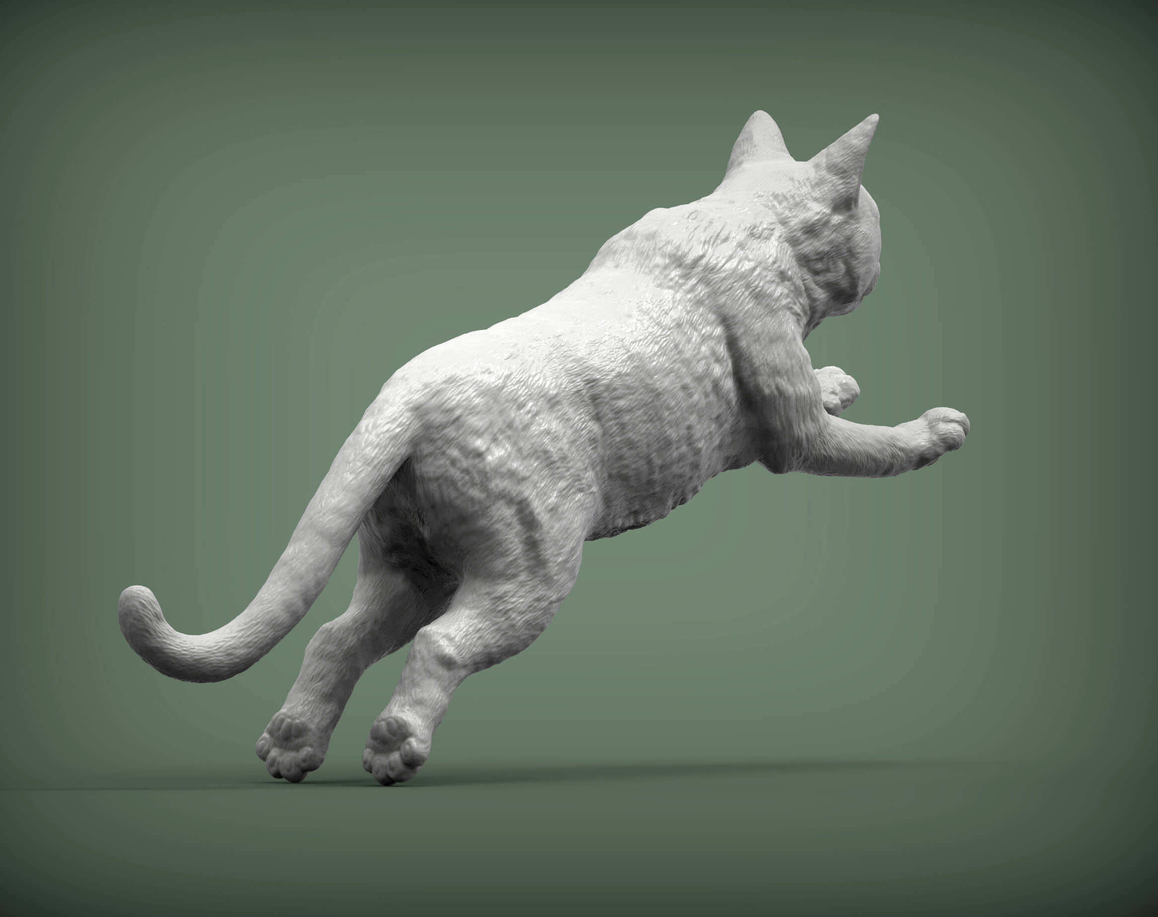 Jumping Cat 3D Print Model by Alexander3dart