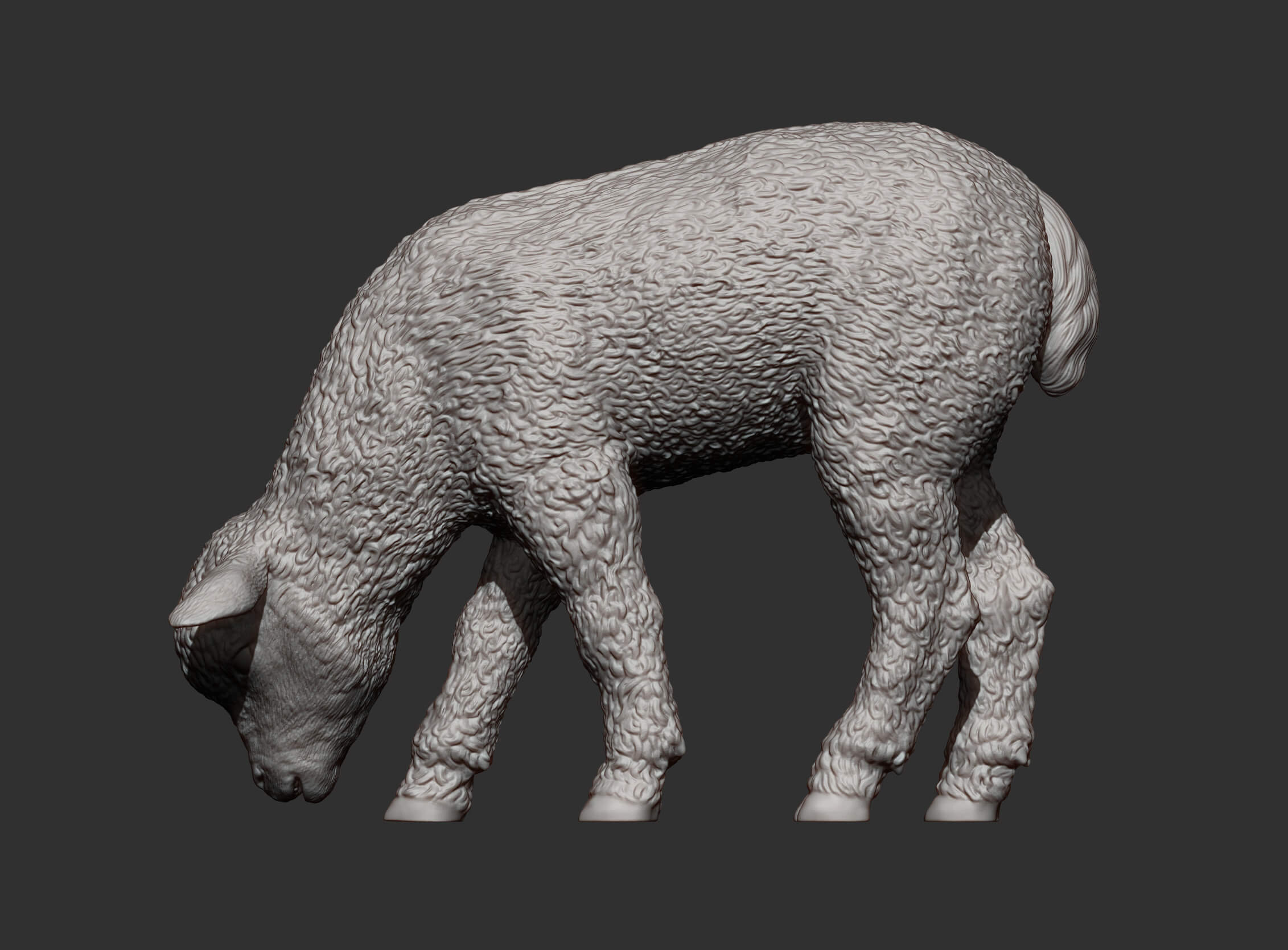 Lamb Eats 3D Print Model by Alexander3dart