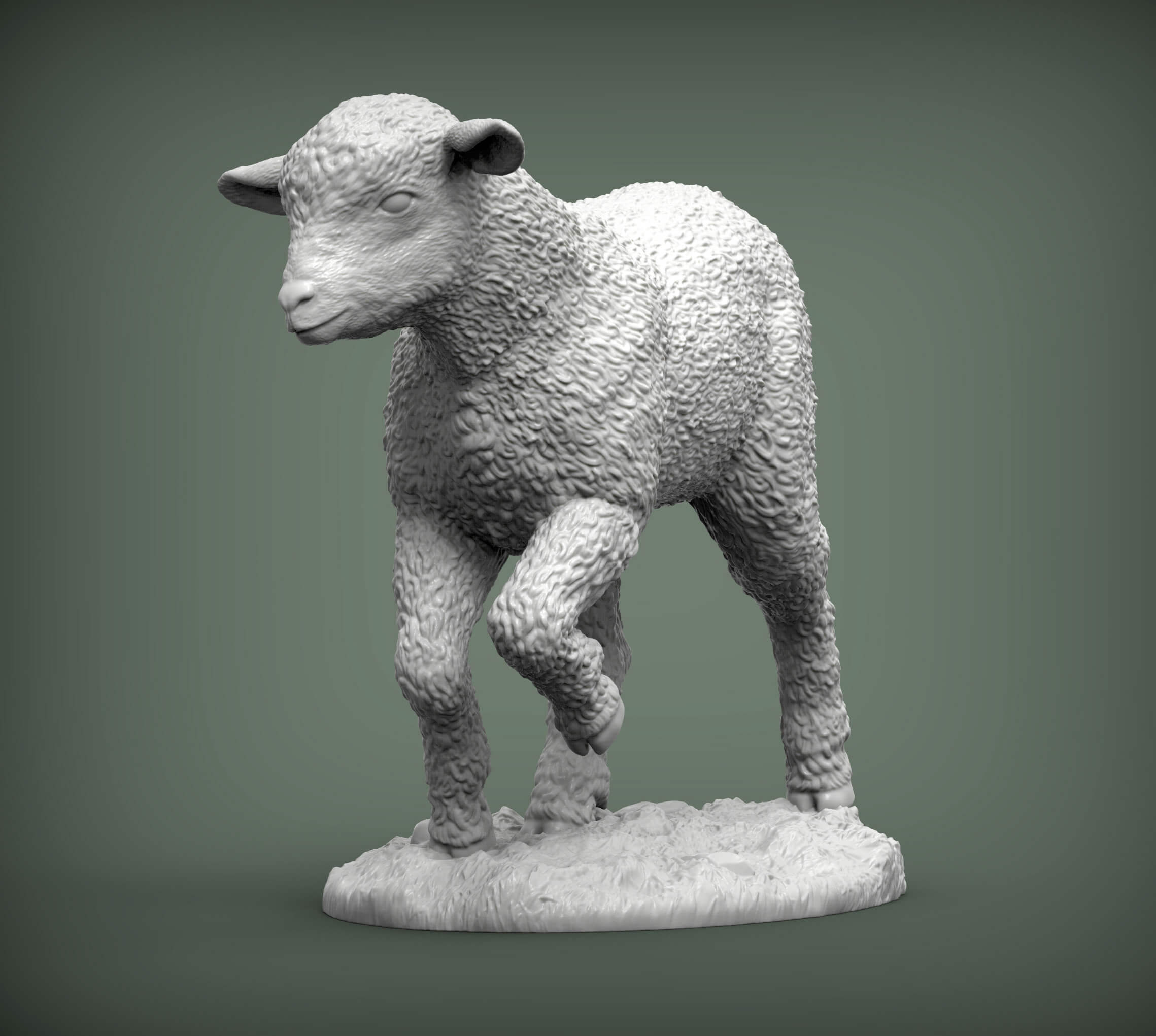 Lamb Runs 3D Print Model by Alexander3dart