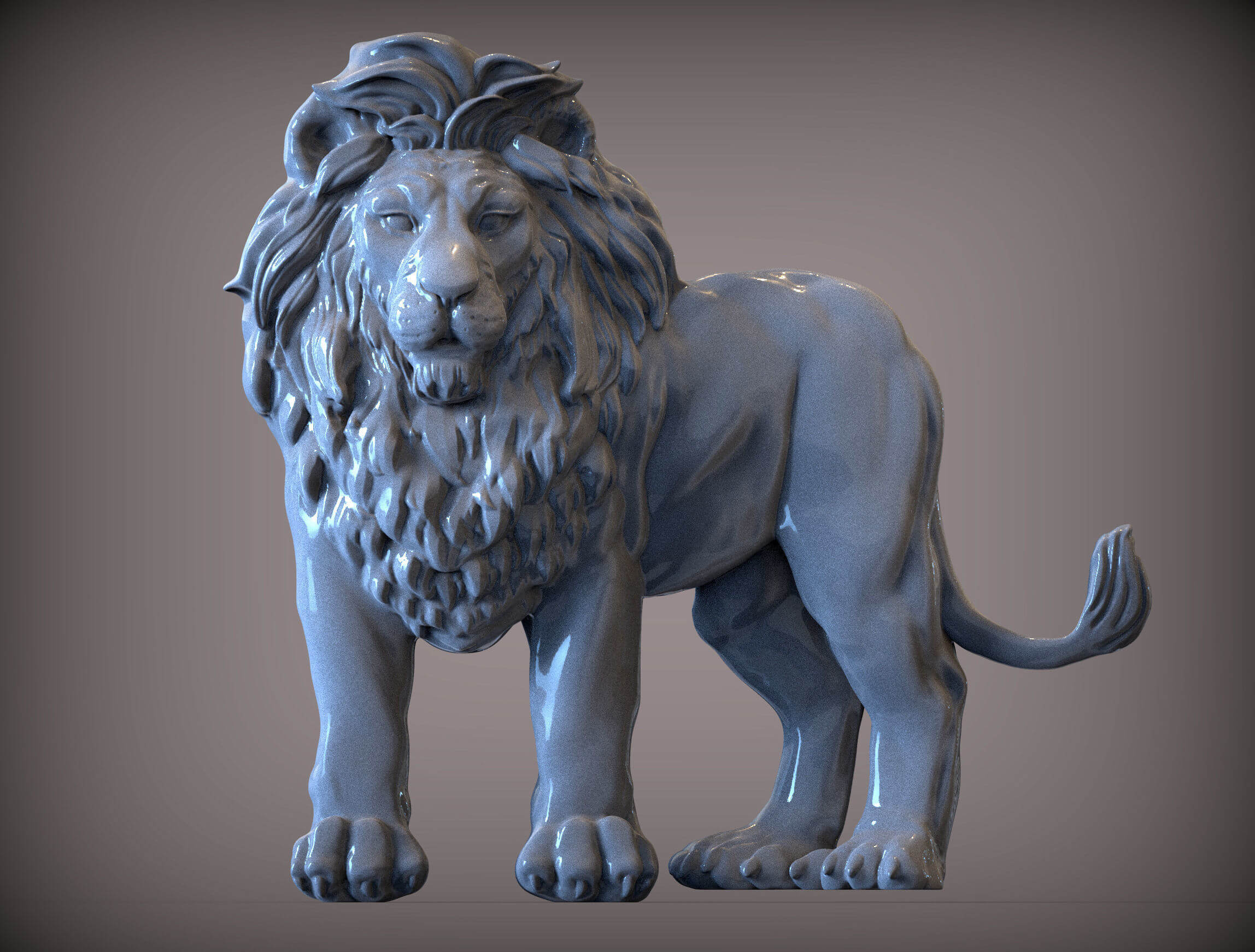 Lion Bas Relief - 3D Model by Alexander3dart