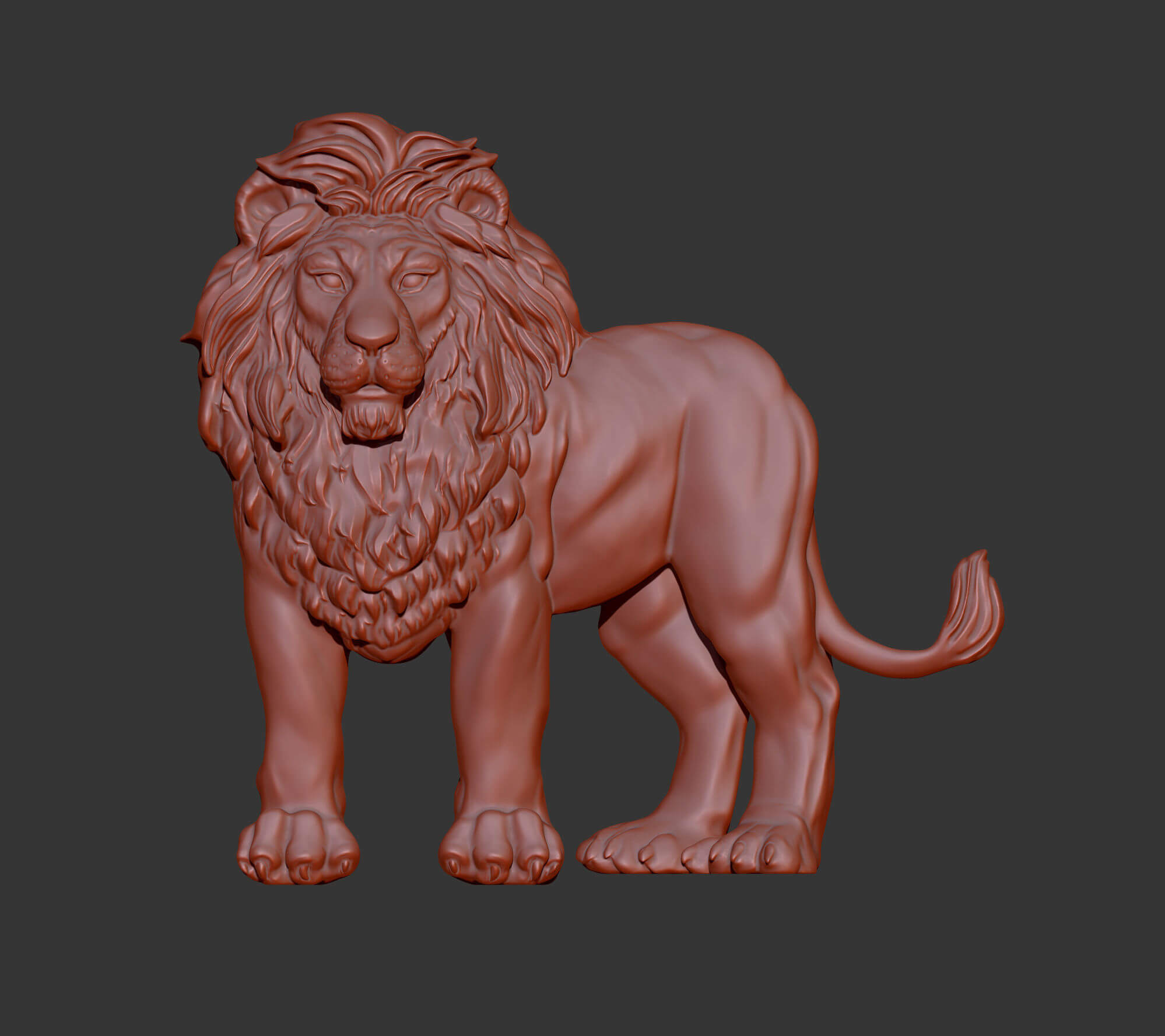 Lion Bas Relief - 3D Model by Alexander3dart