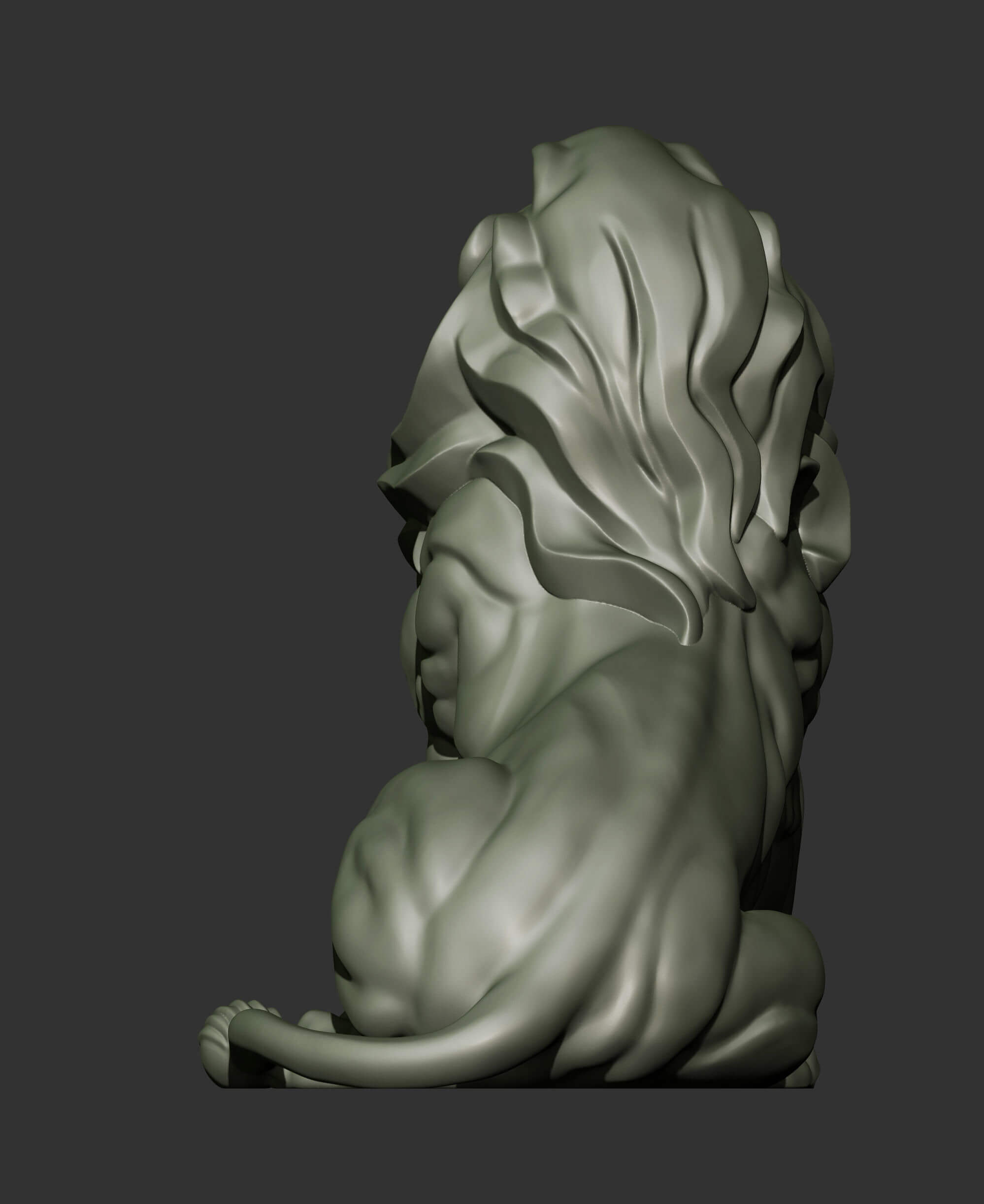 Lion Sculpture - 3D Model by Alexander3dart